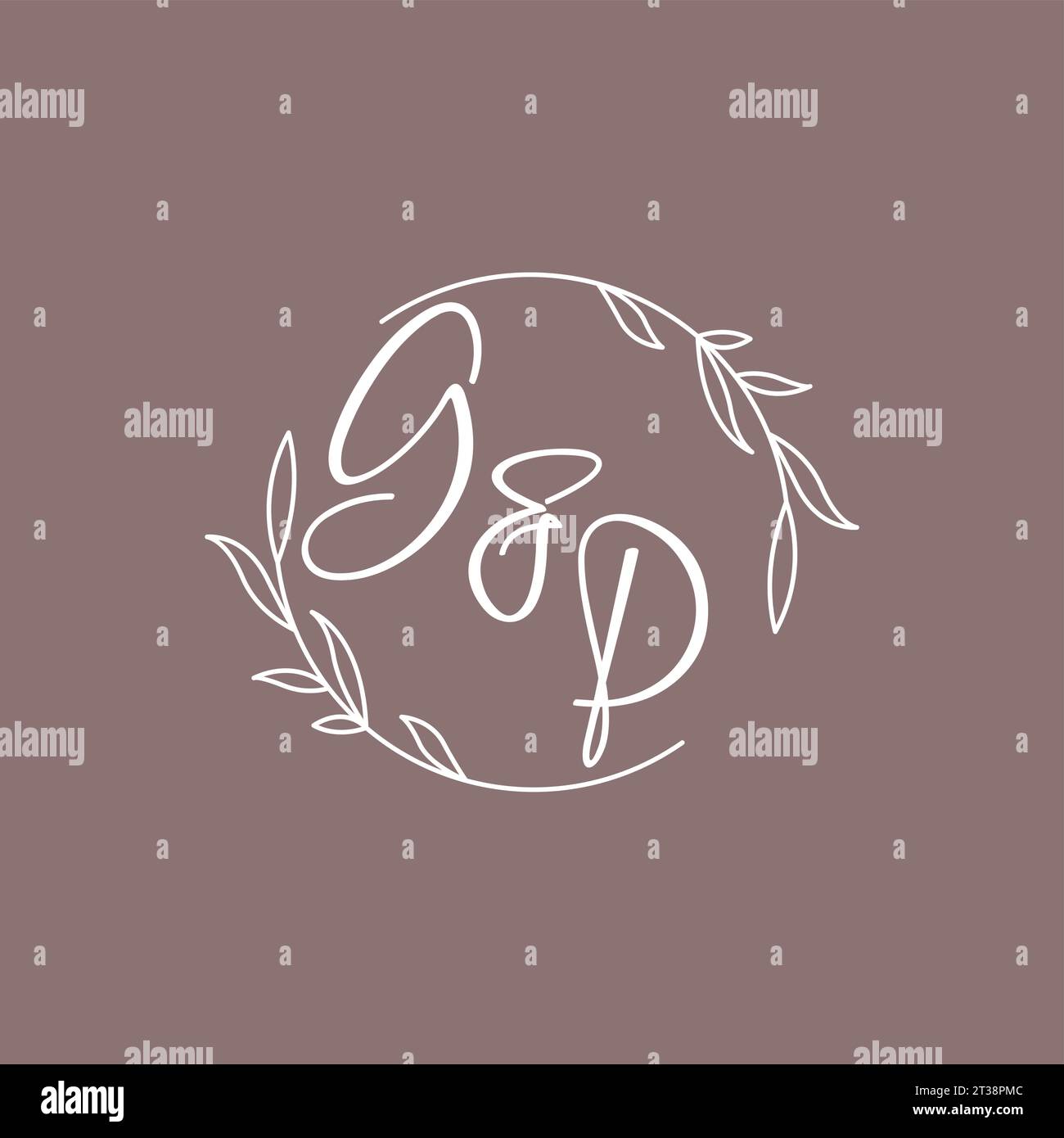 GP wedding initials monogram logo ideas vector graphic Stock Vector ...