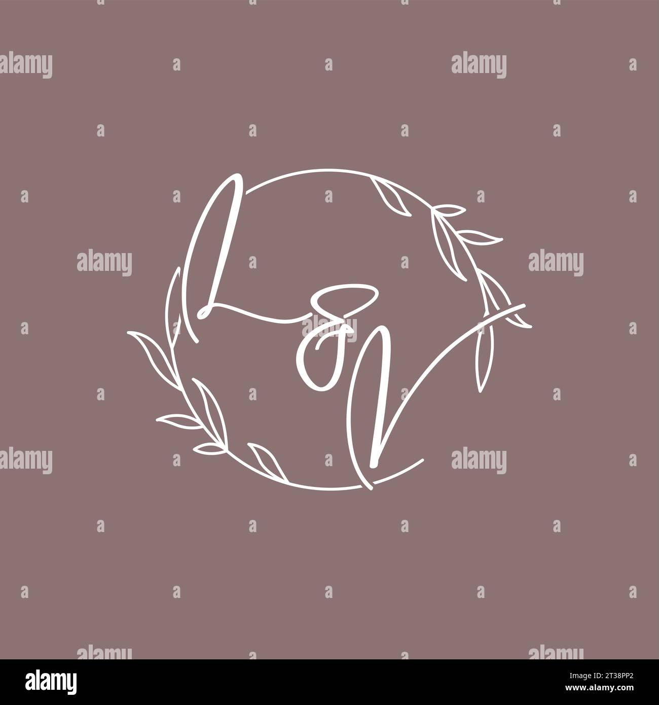 LV wedding initials monogram logo ideas vector graphic Stock Vector ...