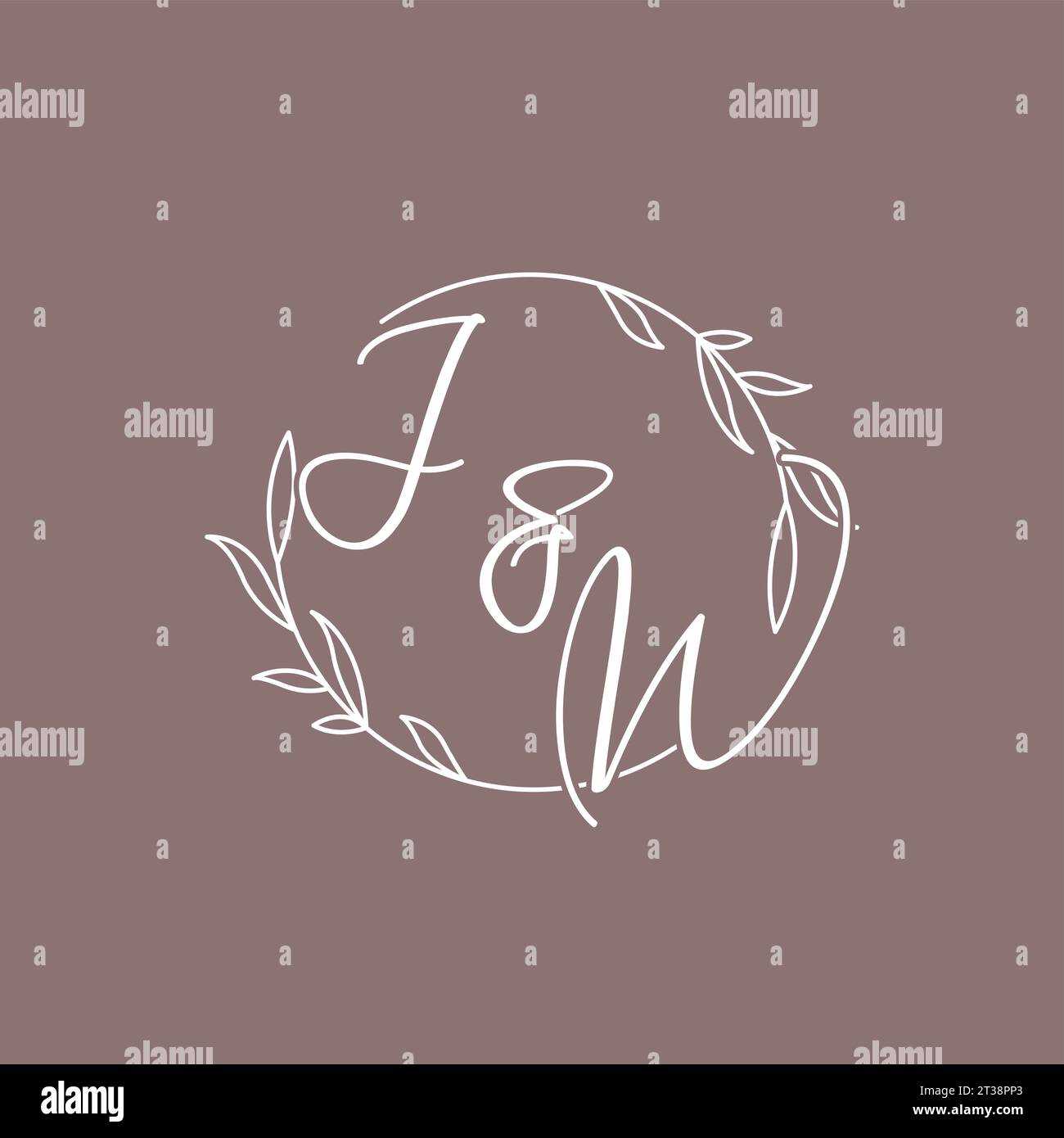 Initial jw hi-res stock photography and images - Alamy