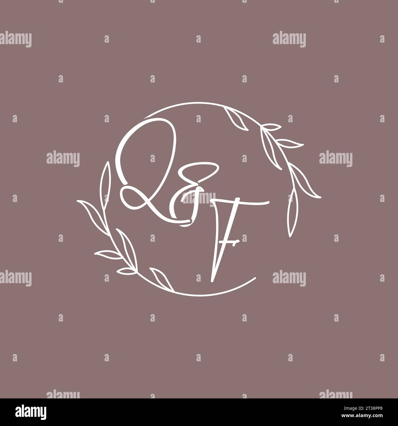 Qf initials logo hi-res stock photography and images - Alamy