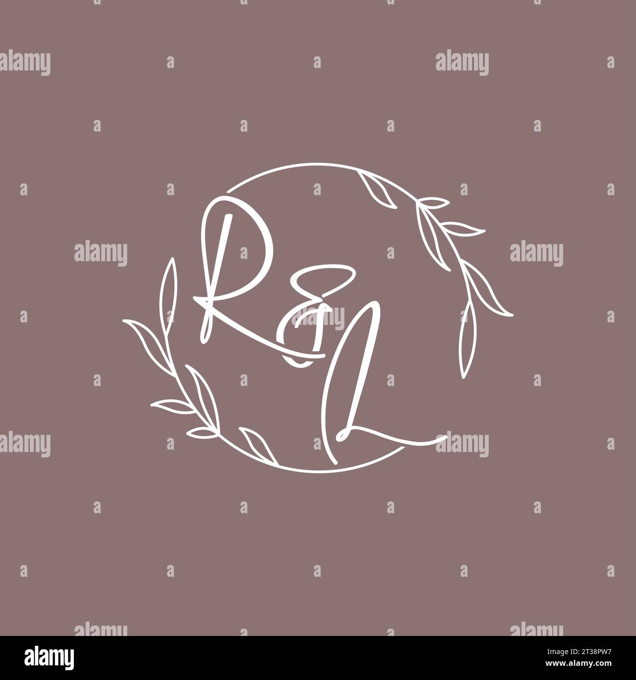 RL wedding initials monogram logo ideas vector graphic Stock Vector ...