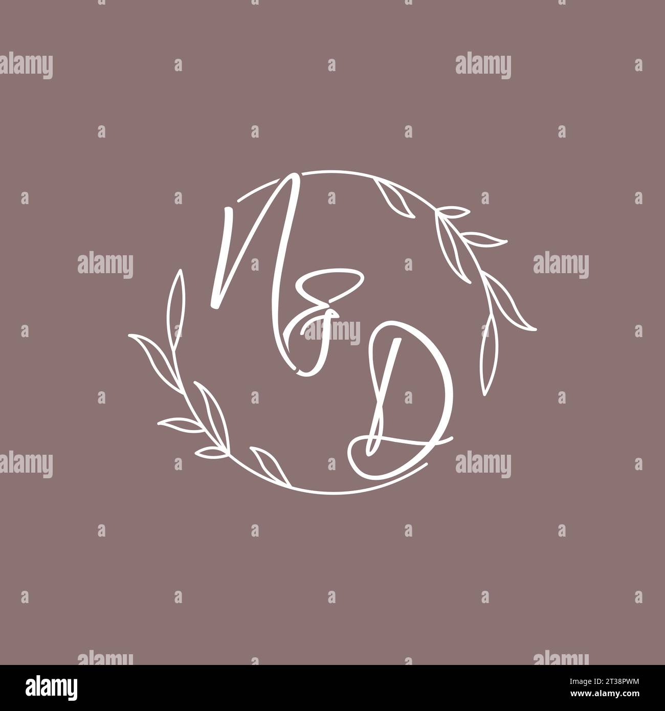 ND wedding initials monogram logo ideas vector graphic Stock Vector ...