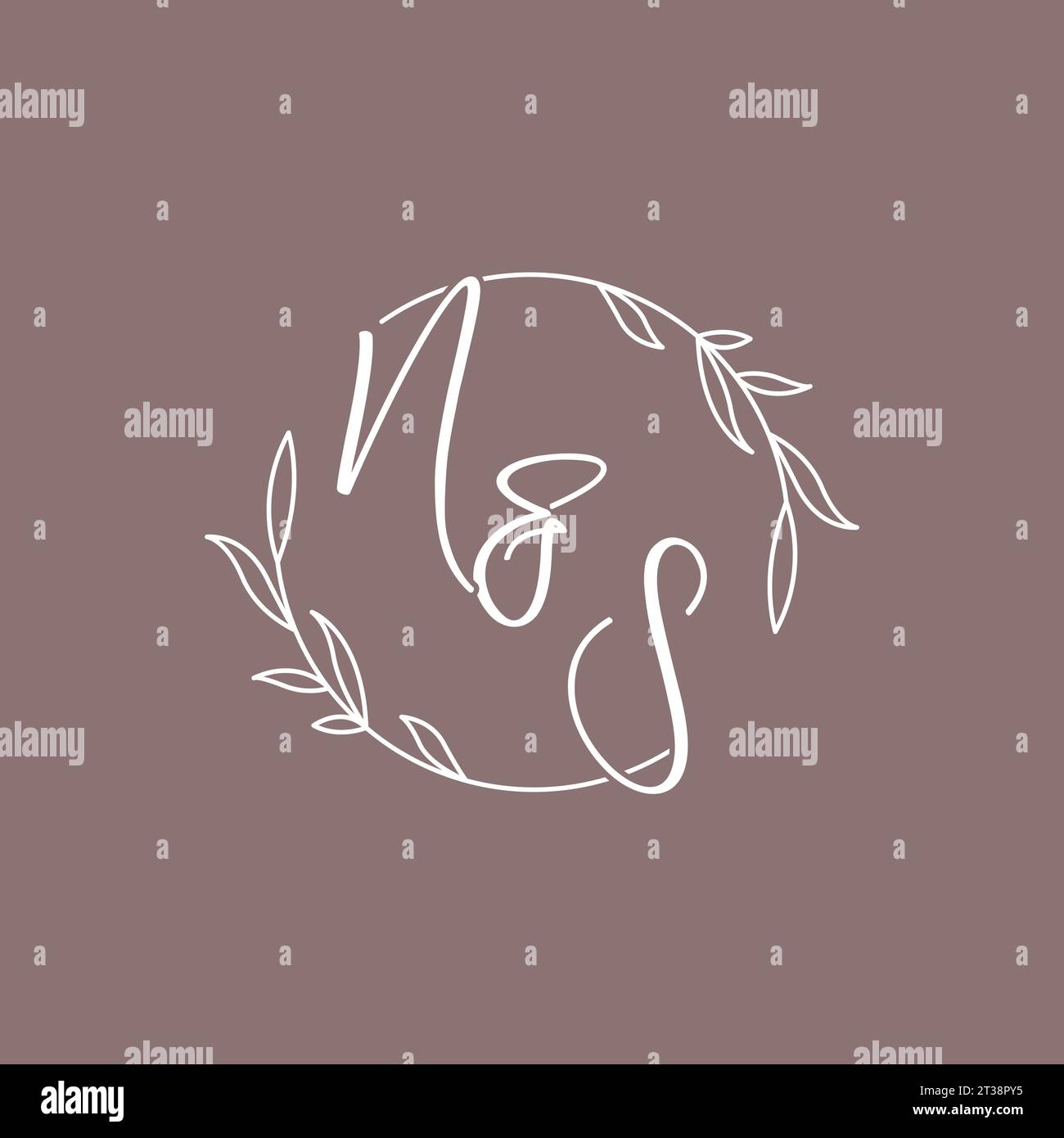 NS wedding initials monogram logo ideas vector graphic Stock Vector ...