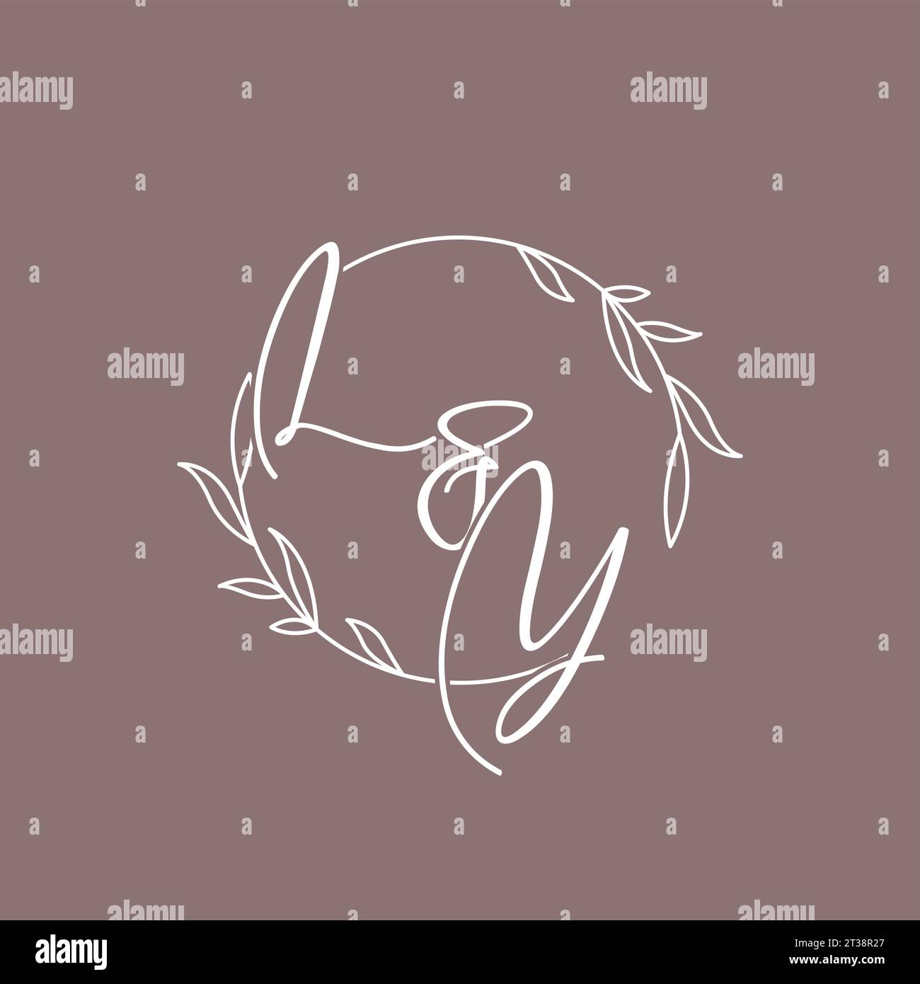 LY wedding initials monogram logo ideas vector graphic Stock Vector ...