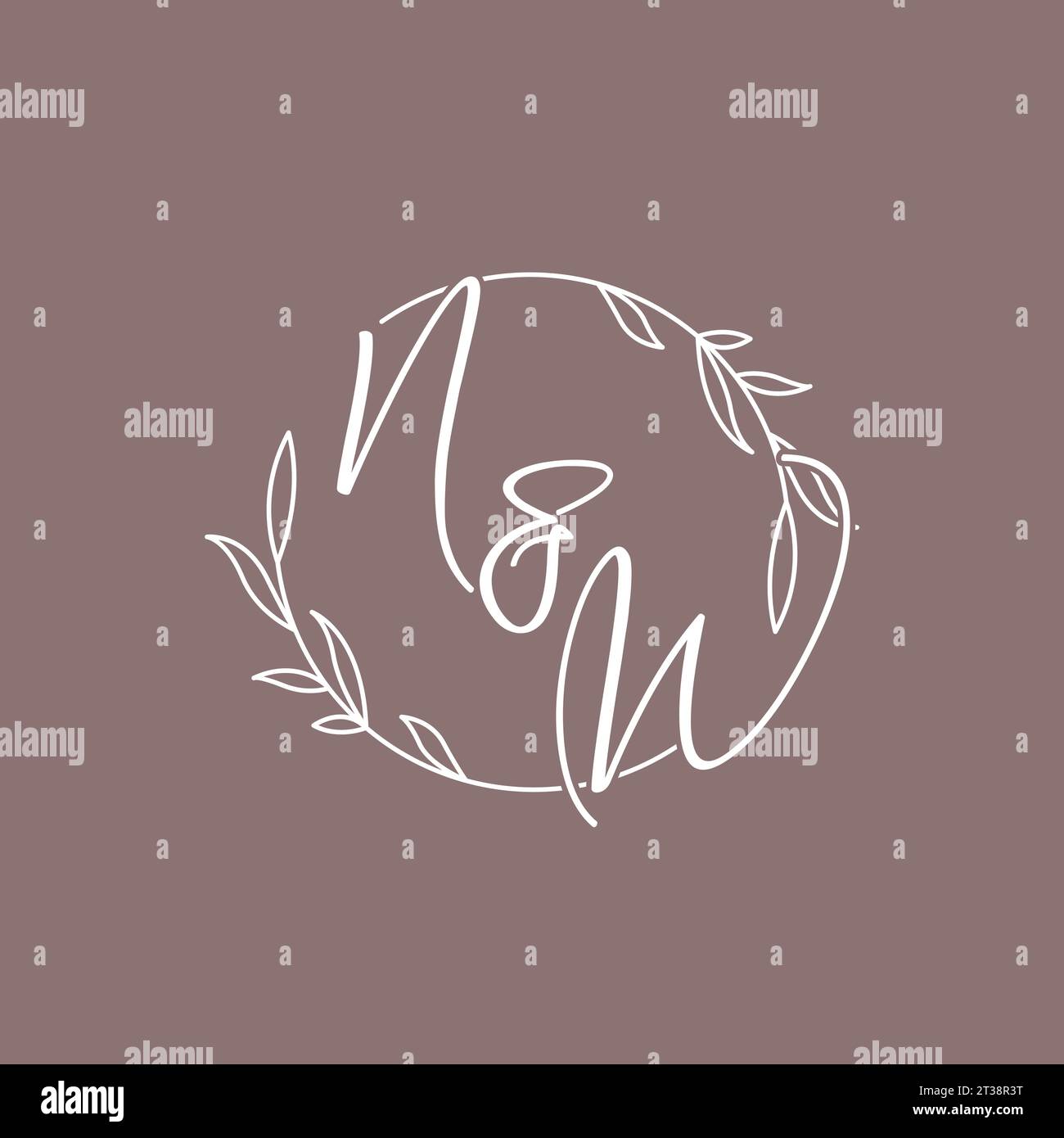 NW wedding initials monogram logo ideas vector graphic Stock Vector ...