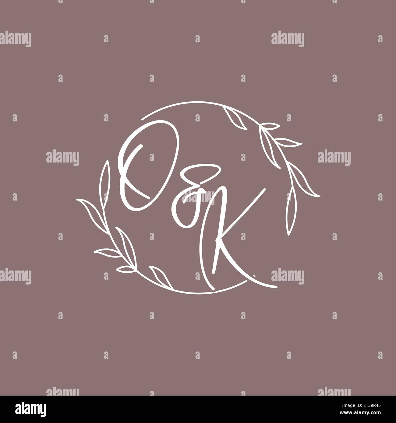 OK wedding initials monogram logo ideas vector graphic Stock Vector ...