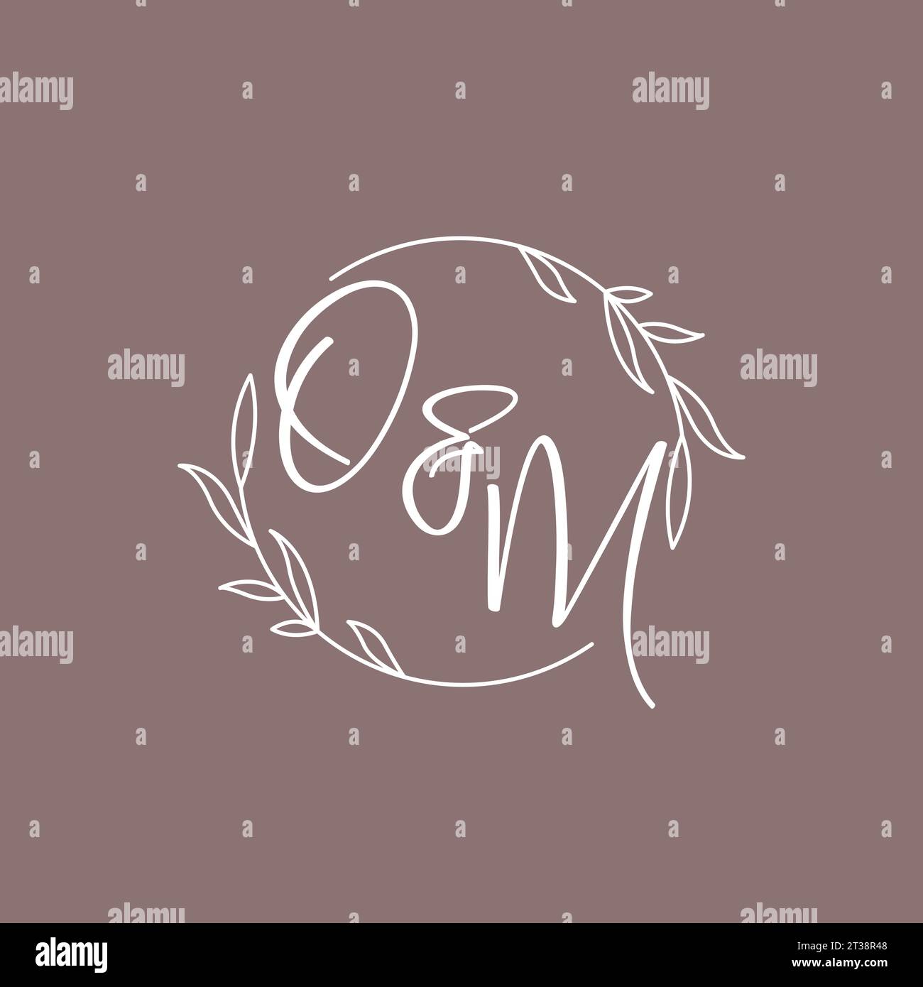 OM wedding initials monogram logo ideas vector graphic Stock Vector ...