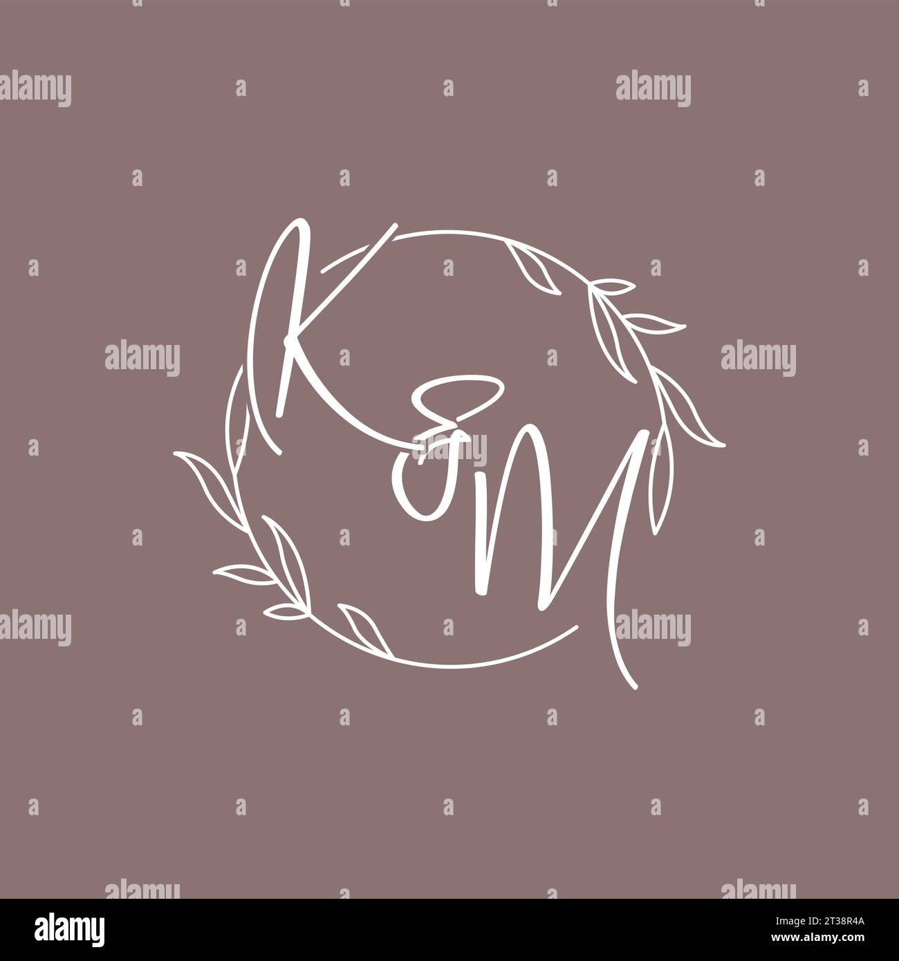 KM wedding initials monogram logo ideas vector graphic Stock Vector ...