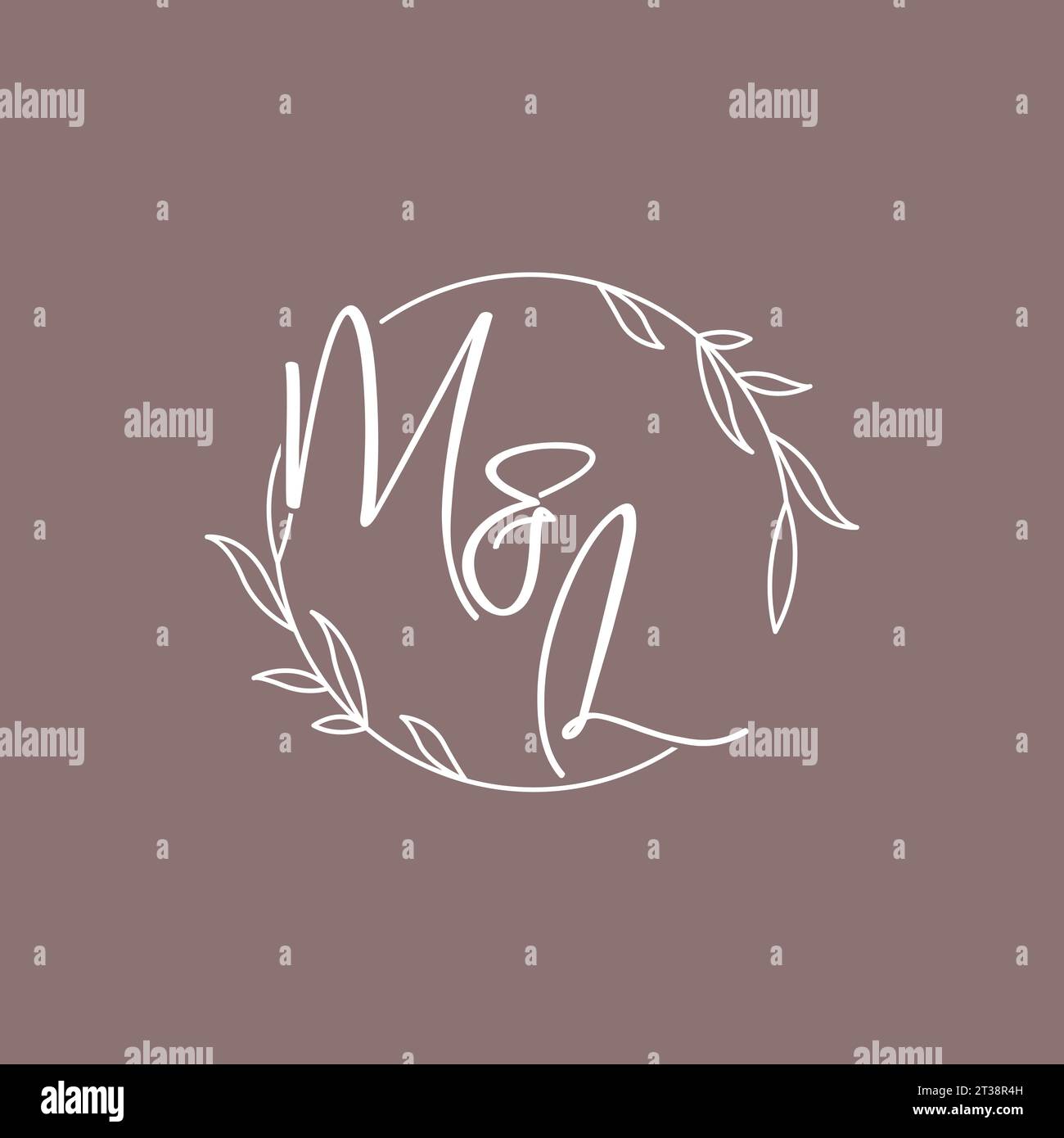 Ml Wedding Initials Monogram Logo Ideas Vector Graphic Stock Vector