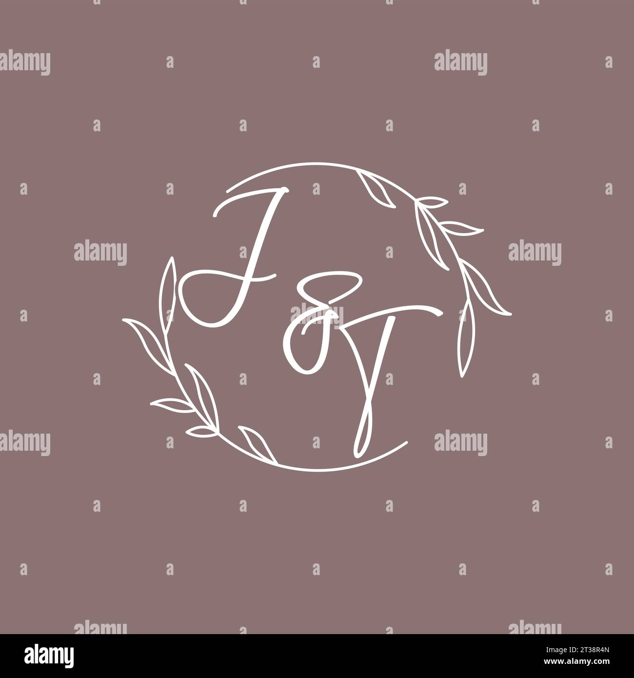 JT wedding initials monogram logo ideas vector graphic Stock Vector ...
