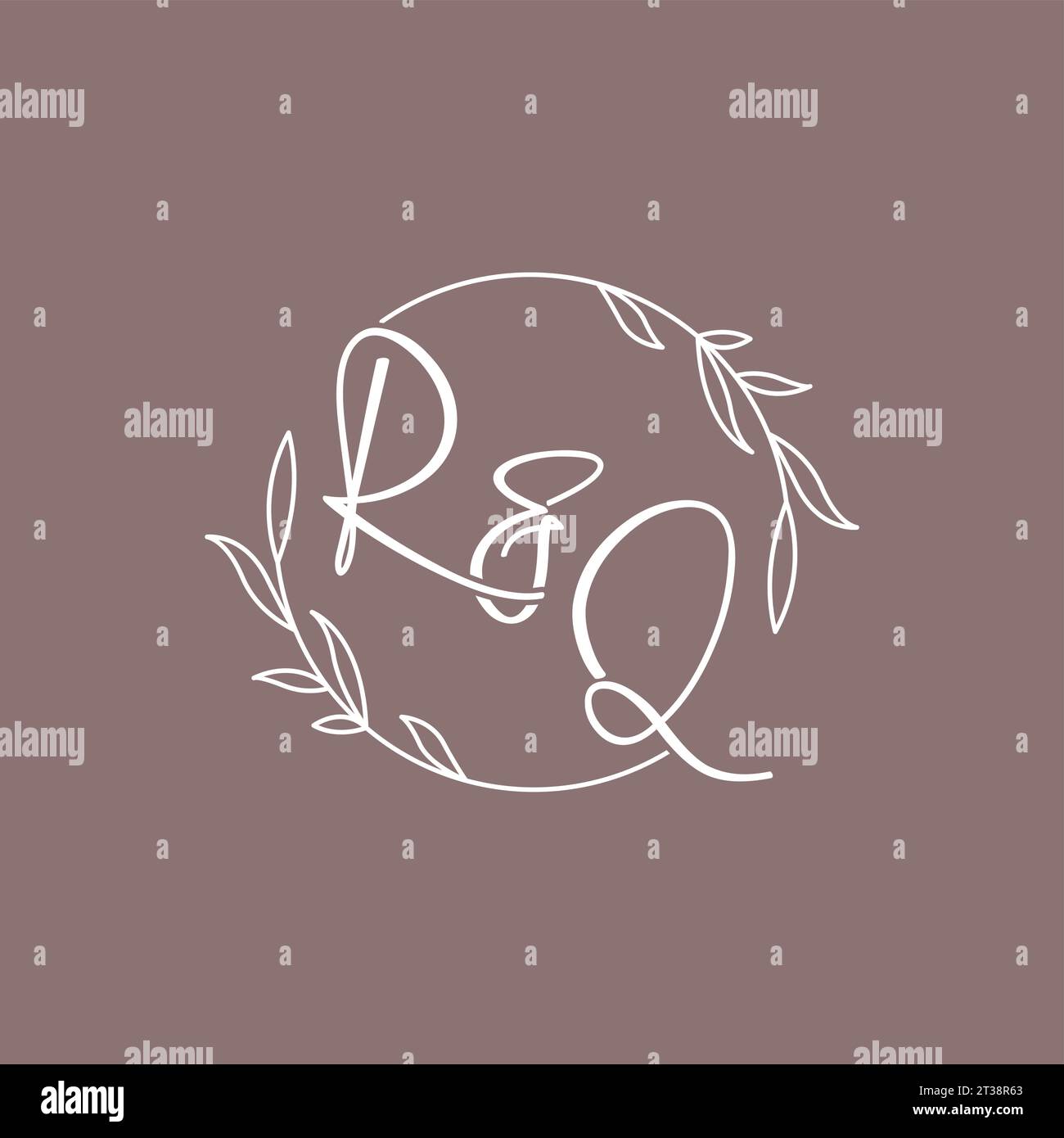 RQ wedding initials monogram logo ideas vector graphic Stock Vector ...
