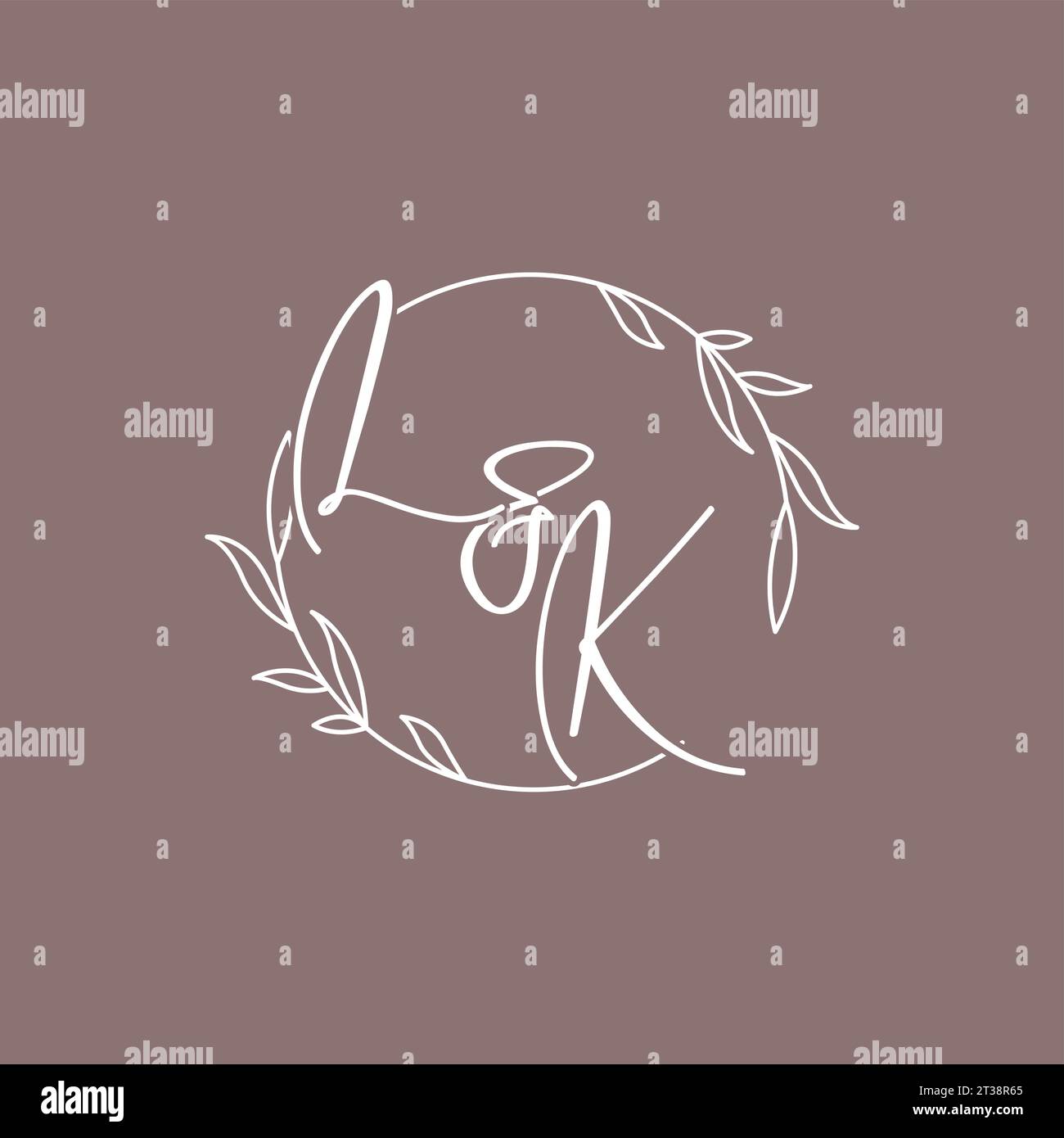 LK wedding initials monogram logo ideas vector graphic Stock Vector ...
