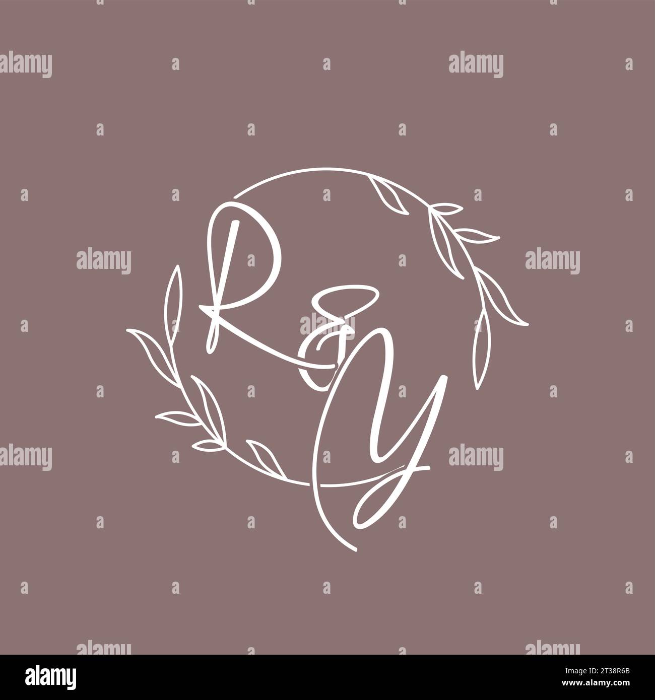 RY wedding initials monogram logo ideas vector graphic Stock Vector ...
