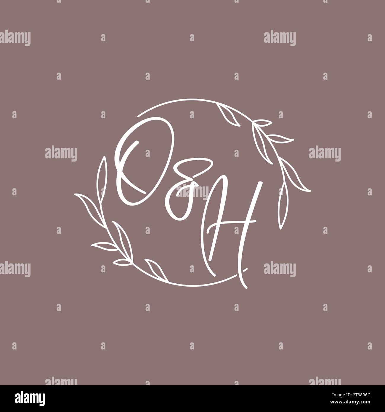 OH wedding initials monogram logo ideas vector graphic Stock Vector ...