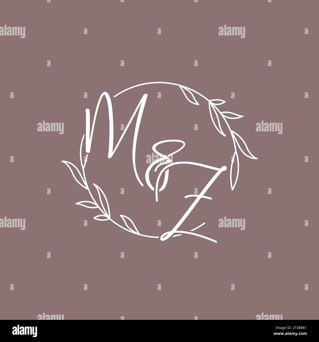 MZ wedding initials monogram logo ideas vector graphic Stock Vector ...