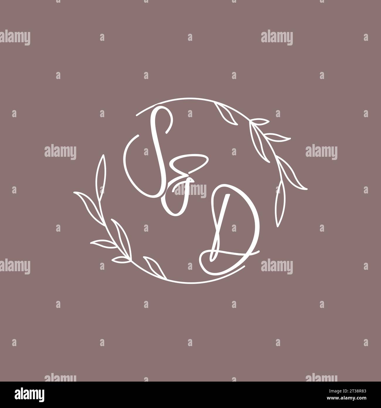 SD wedding initials monogram logo ideas vector graphic Stock Vector ...