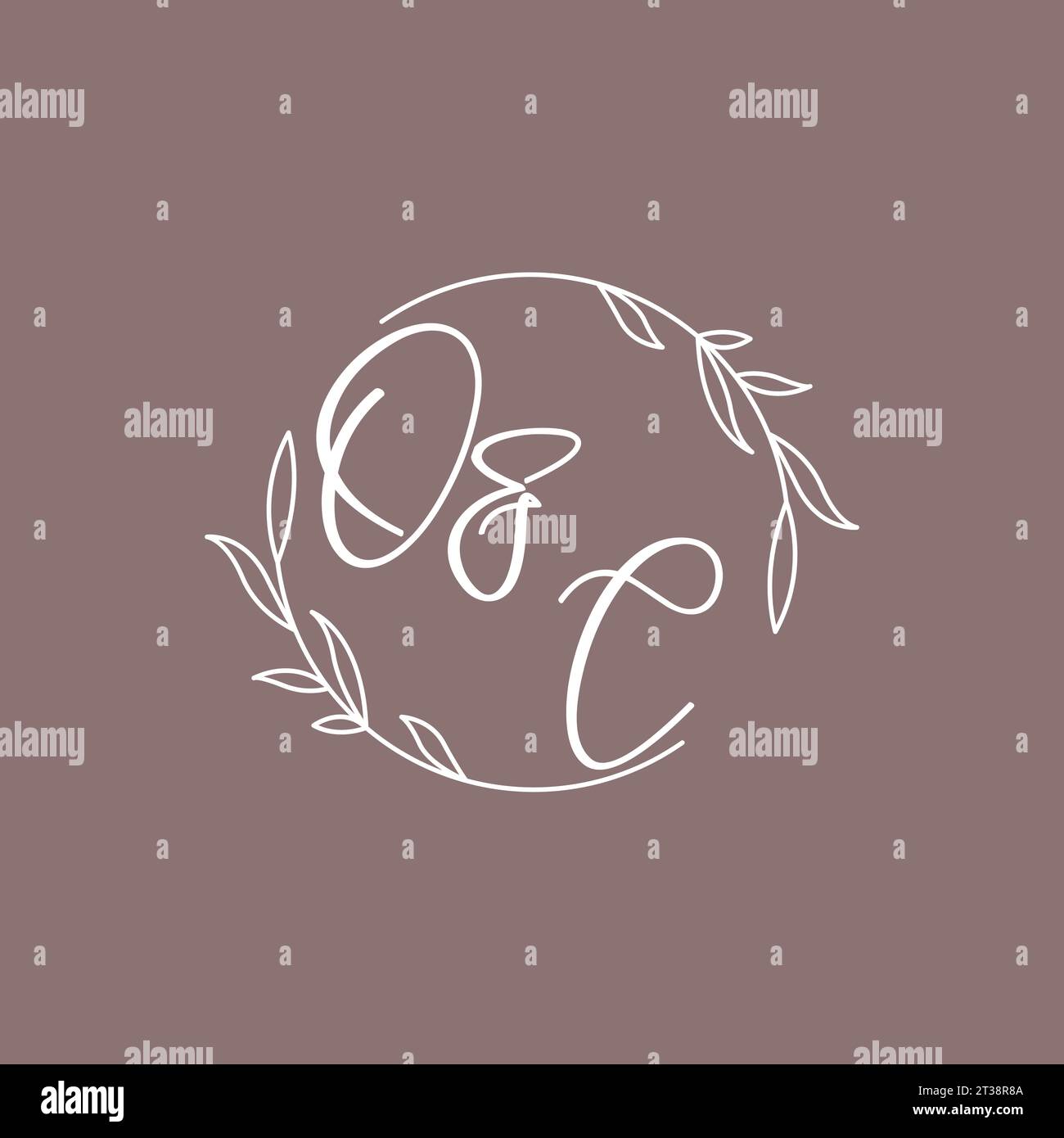 OC wedding initials monogram logo ideas vector graphic Stock Vector ...