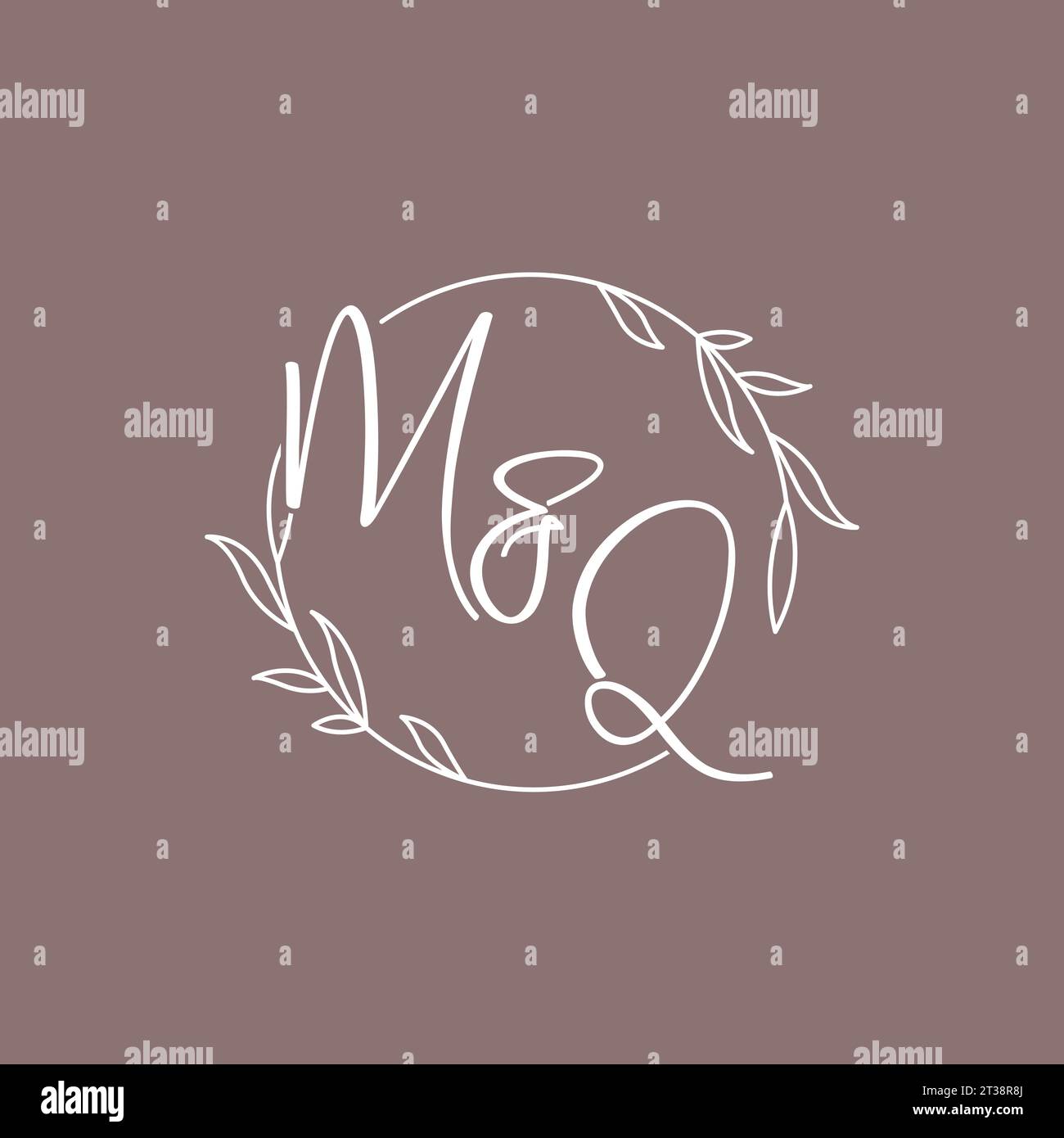 MQ wedding initials monogram logo ideas vector graphic Stock Vector ...