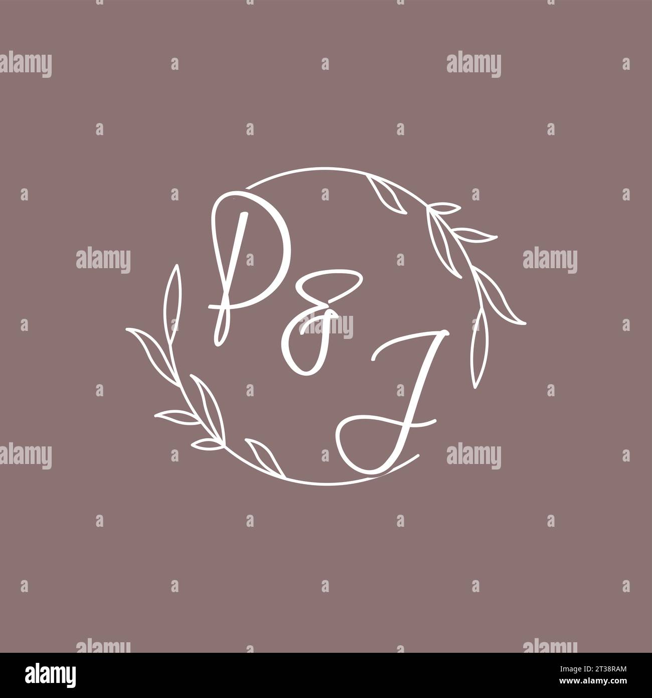 PJ wedding initials monogram logo ideas vector graphic Stock Vector ...