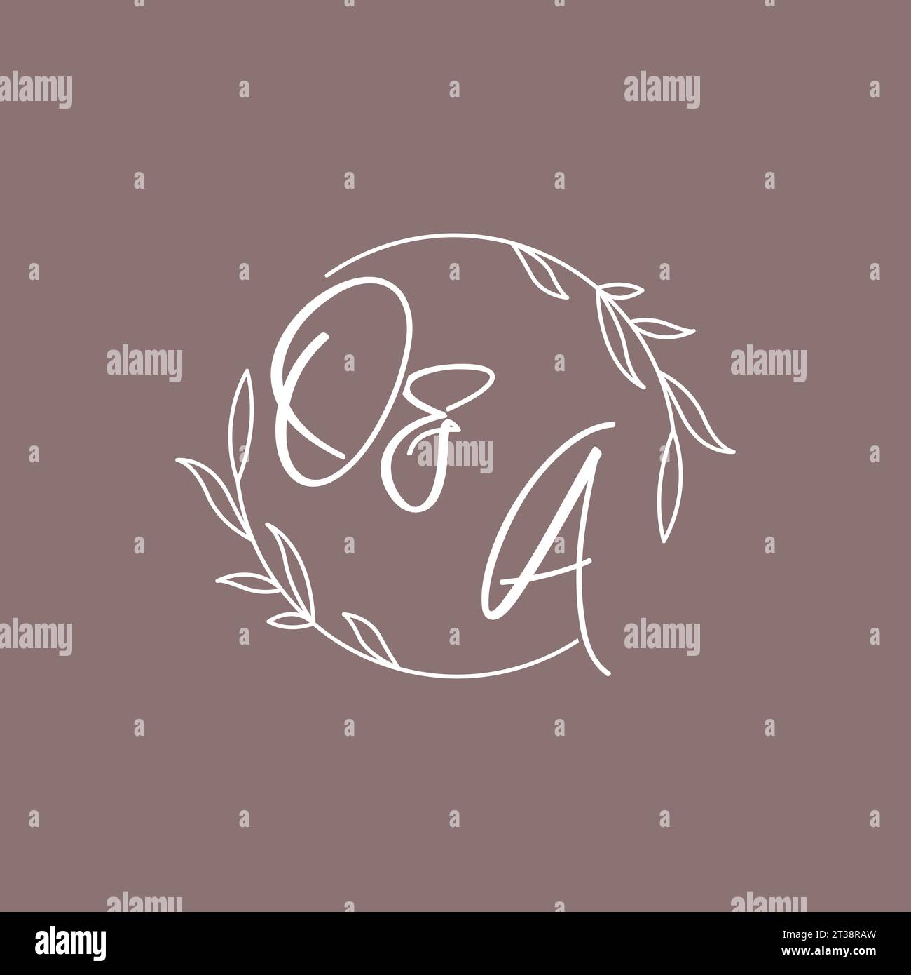 OA wedding initials monogram logo ideas vector graphic Stock Vector ...