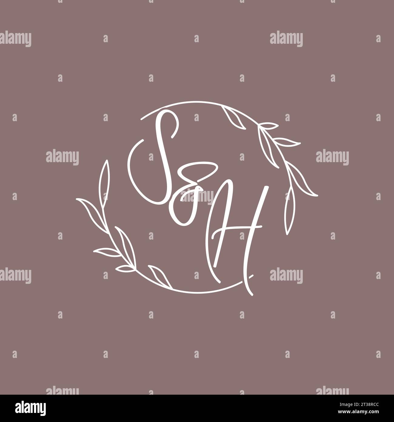 SH wedding initials monogram logo ideas vector graphic Stock Vector ...