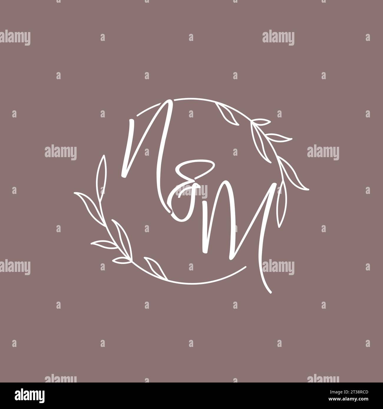 NM wedding initials monogram logo ideas vector graphic Stock Vector ...