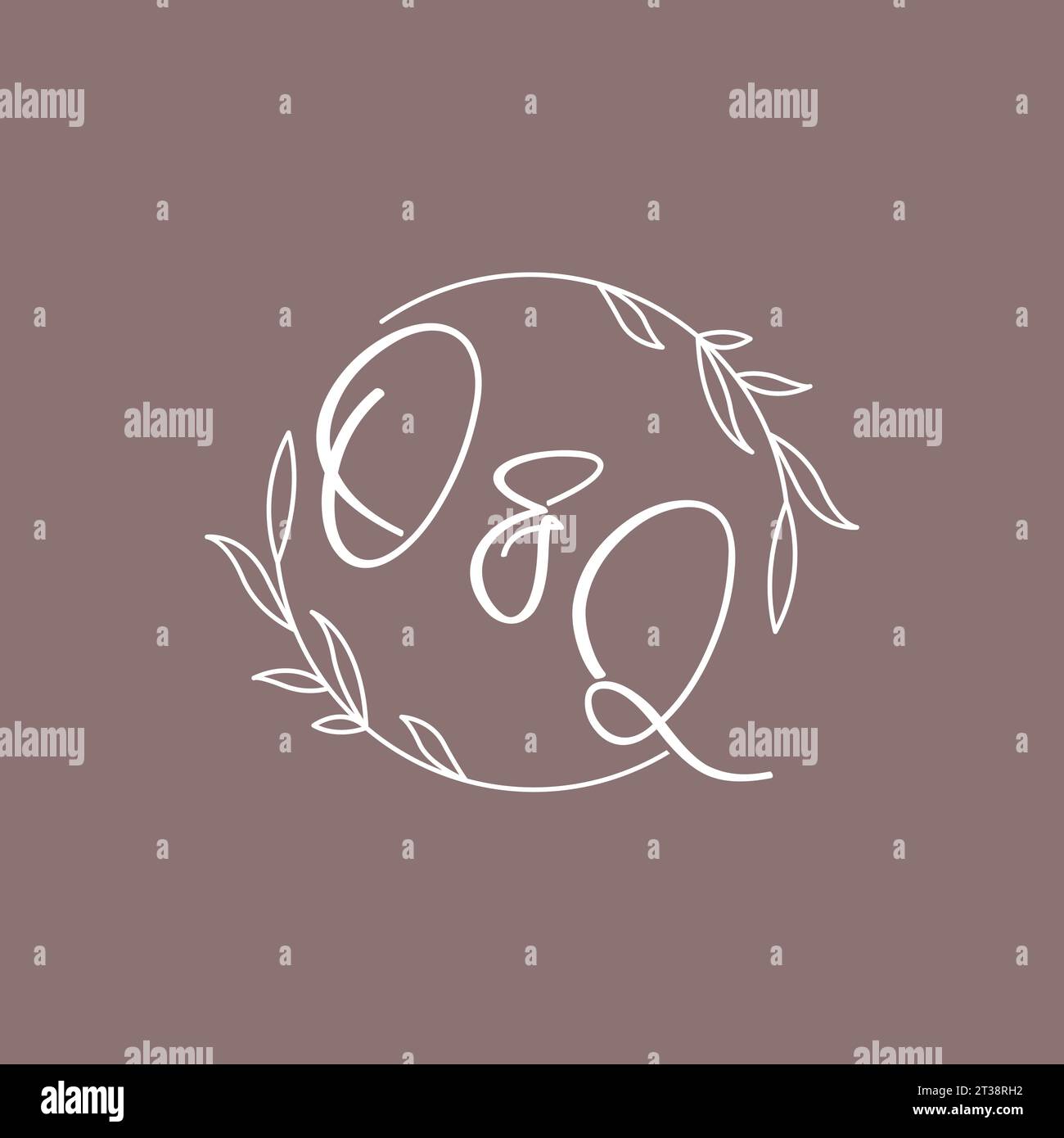 OQ wedding initials monogram logo ideas vector graphic Stock Vector ...