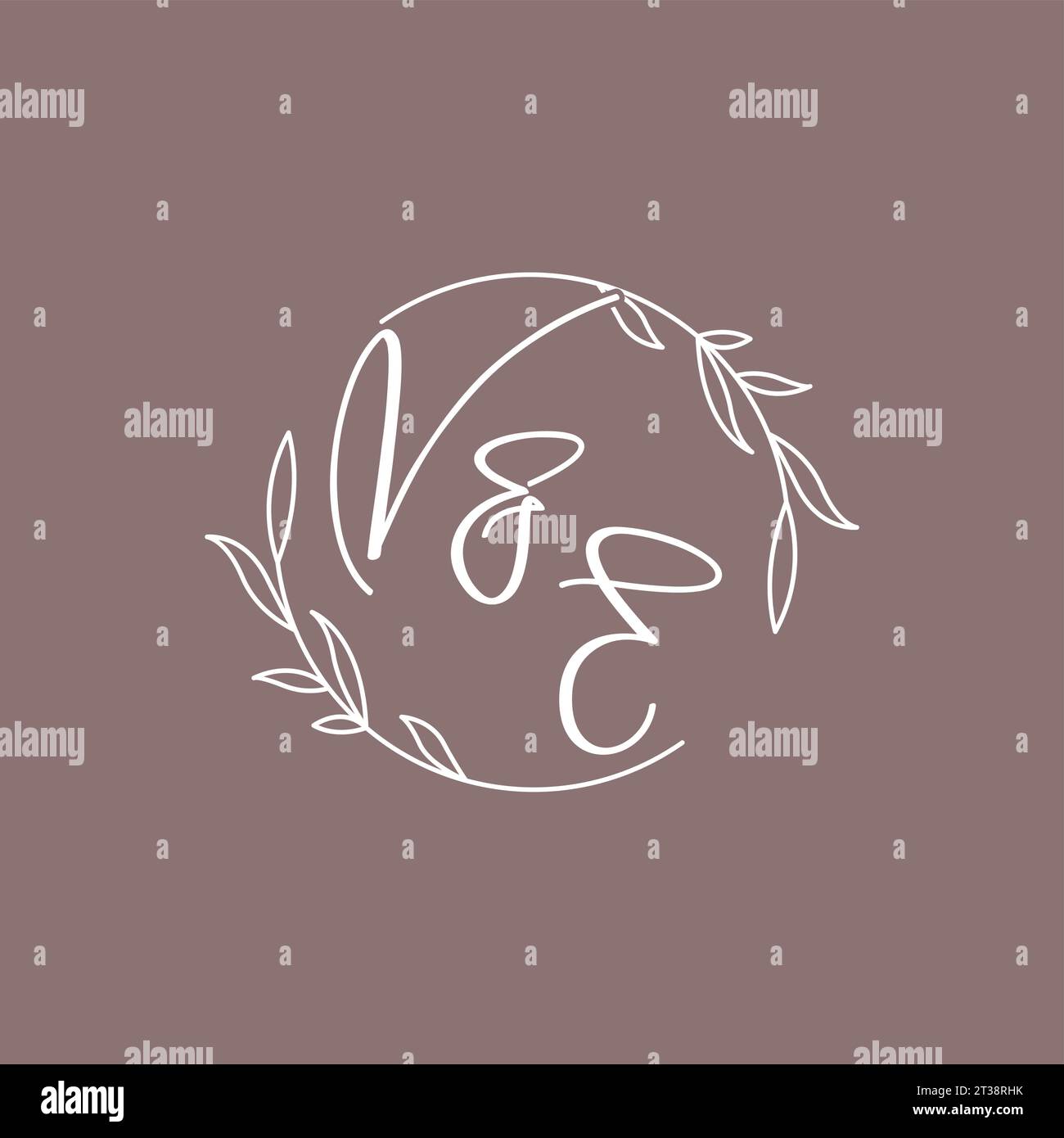 VE wedding initials monogram logo ideas vector graphic Stock Vector ...