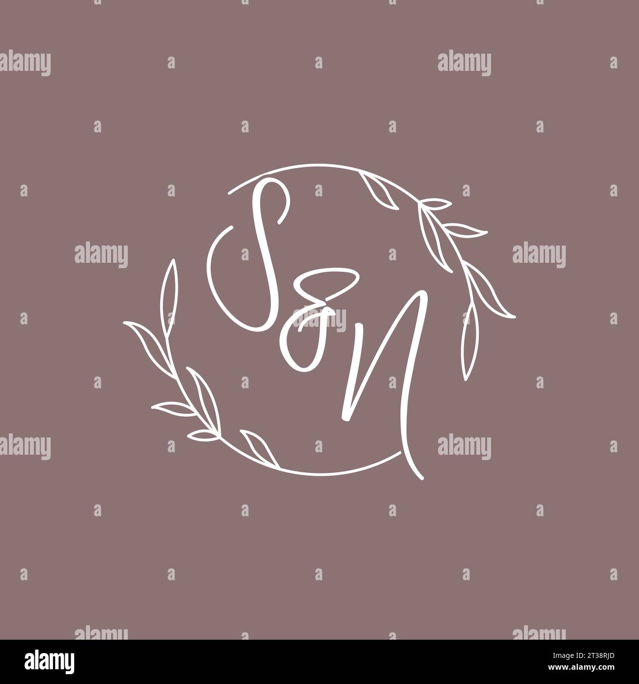 SN wedding initials monogram logo ideas vector graphic Stock Vector ...