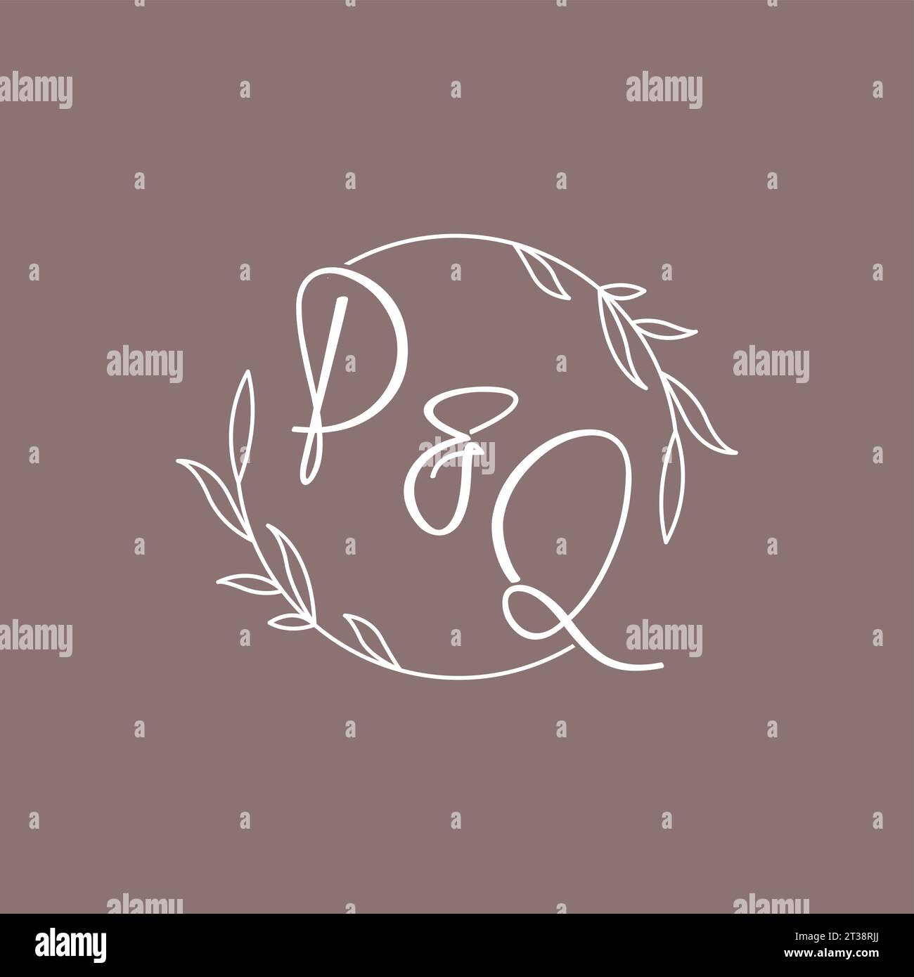 PQ wedding initials monogram logo ideas vector graphic Stock Vector ...