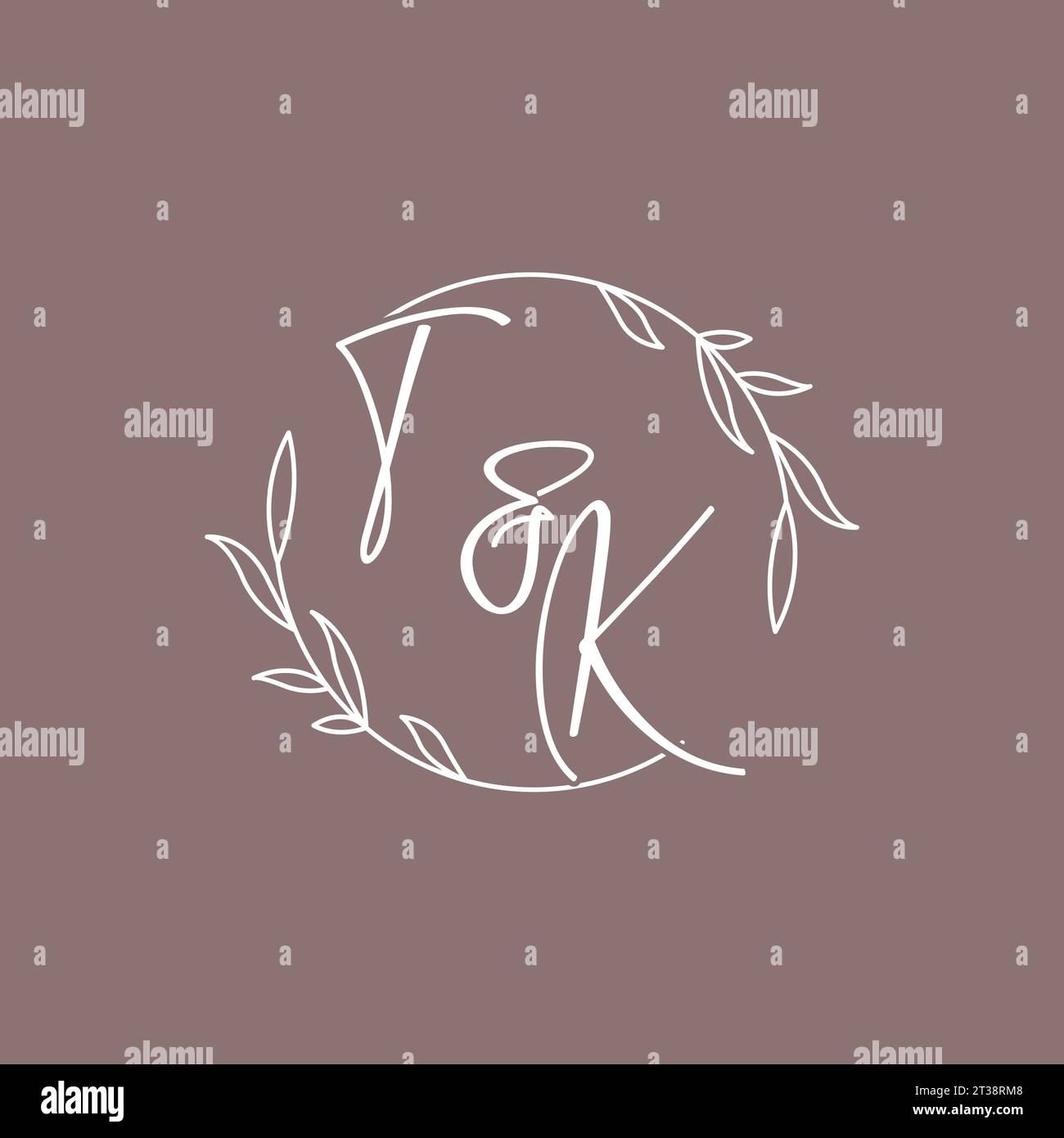 TK wedding initials monogram logo ideas vector graphic Stock Vector ...