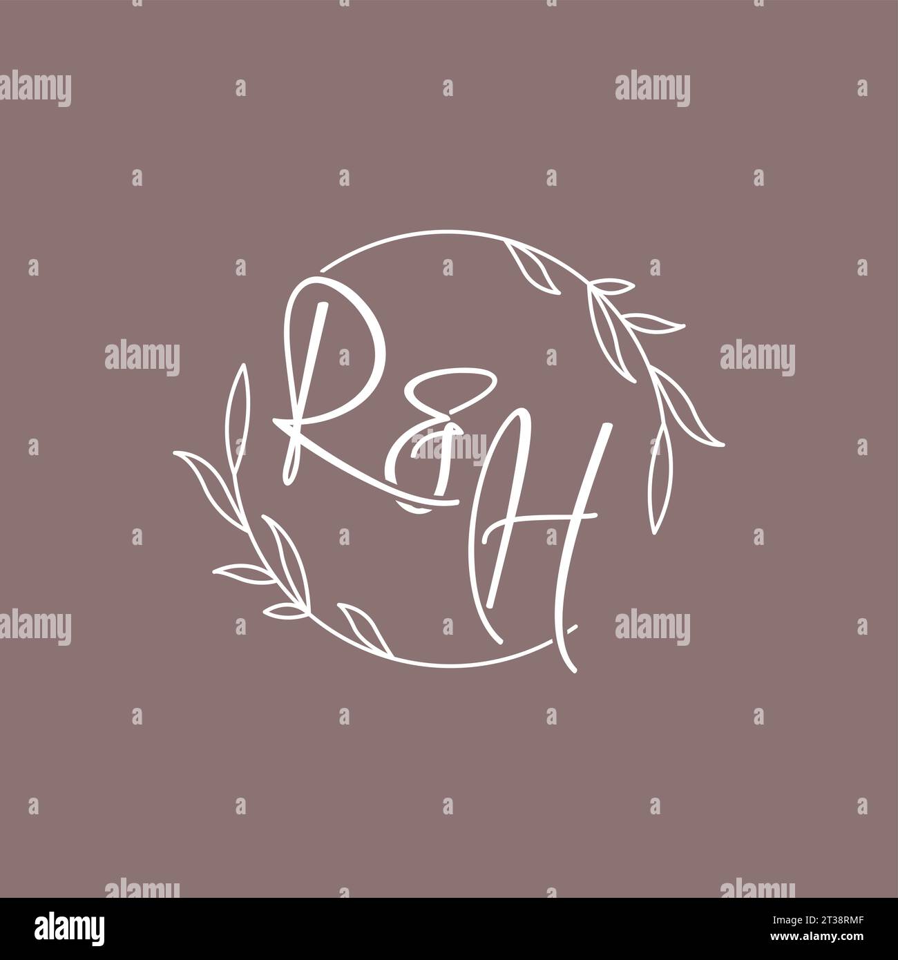 RH wedding initials monogram logo ideas vector graphic Stock Vector ...