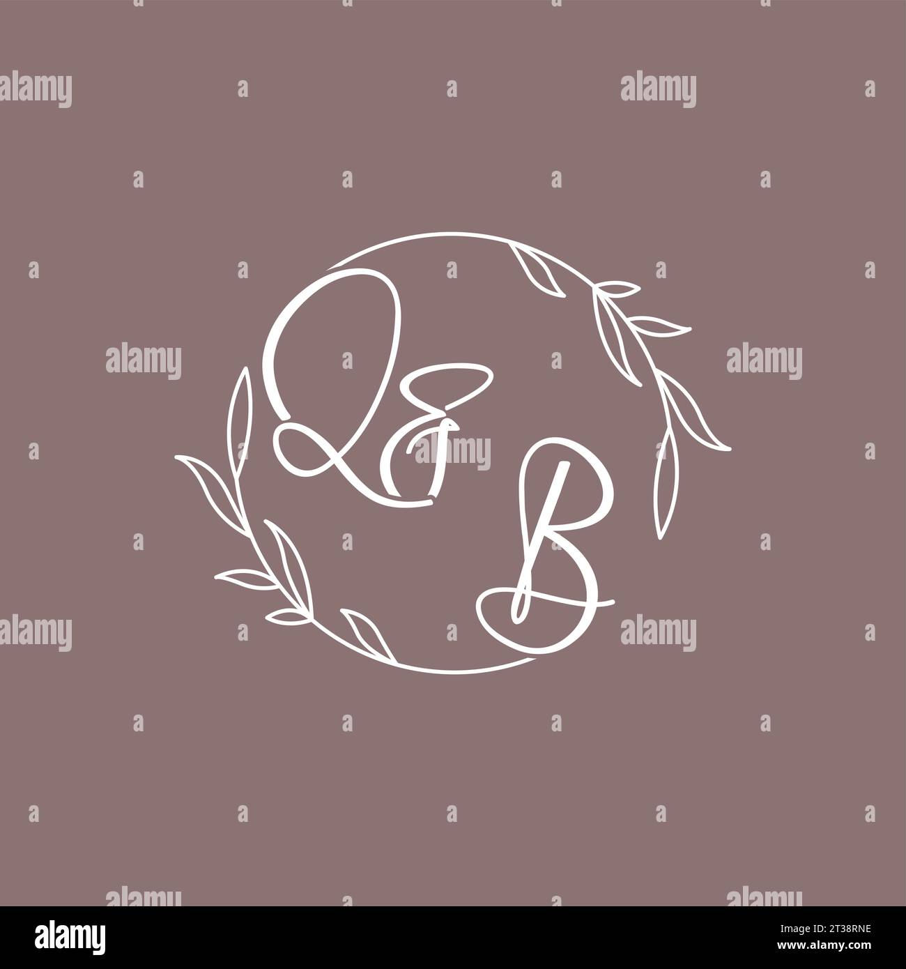 QB wedding initials monogram logo ideas vector graphic Stock Vector Image & Art - Alamy