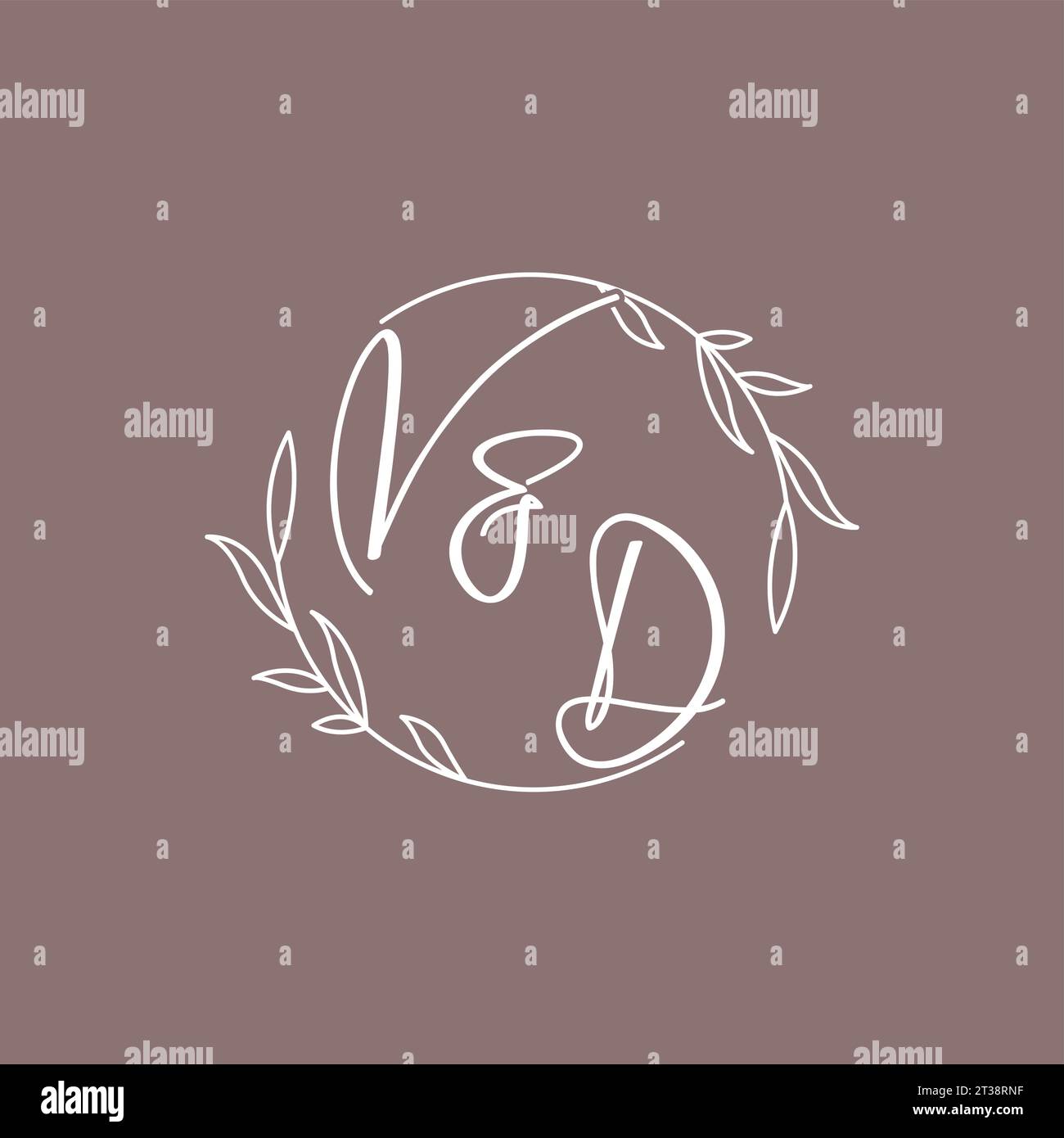 VD wedding initials monogram logo ideas vector graphic Stock Vector ...