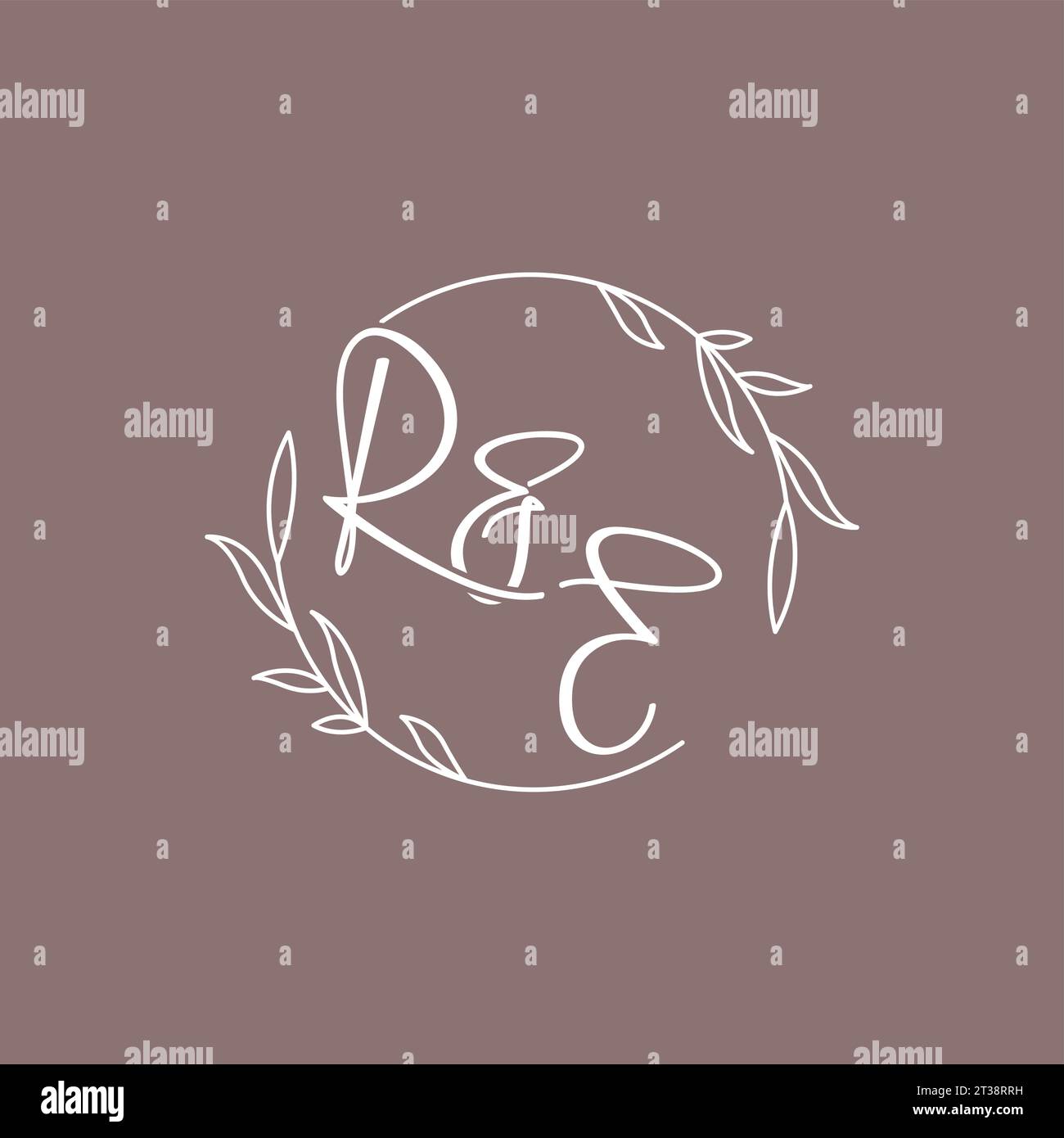 RE wedding initials monogram logo ideas vector graphic Stock Vector ...
