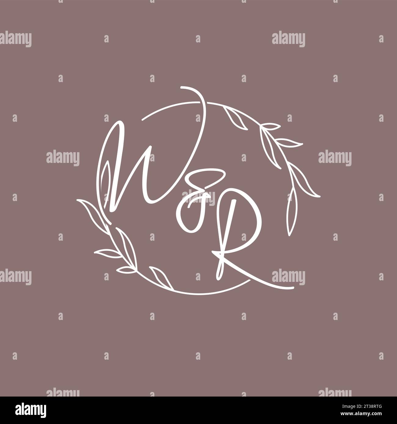 WR wedding initials monogram logo ideas vector graphic Stock Vector ...