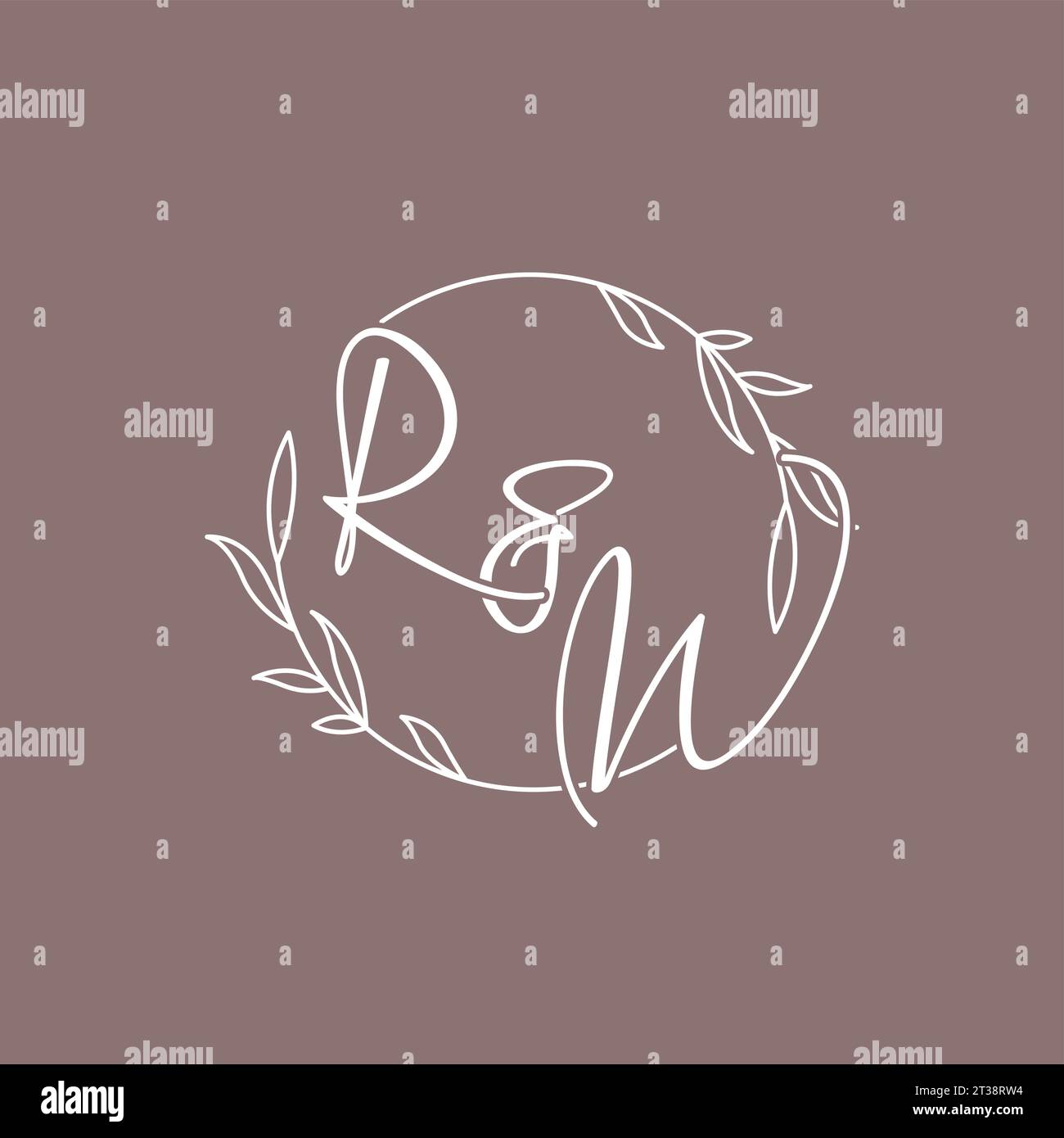 RW wedding initials monogram logo ideas vector graphic Stock Vector ...