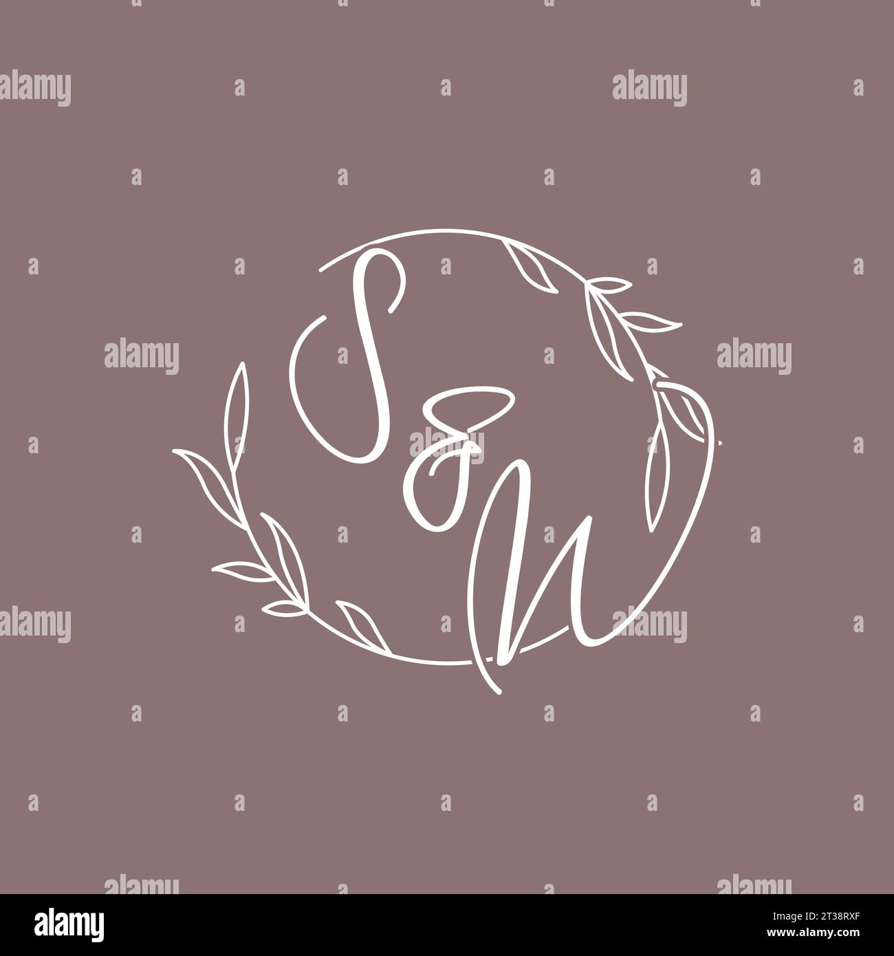 SW wedding initials monogram logo ideas vector graphic Stock Vector ...