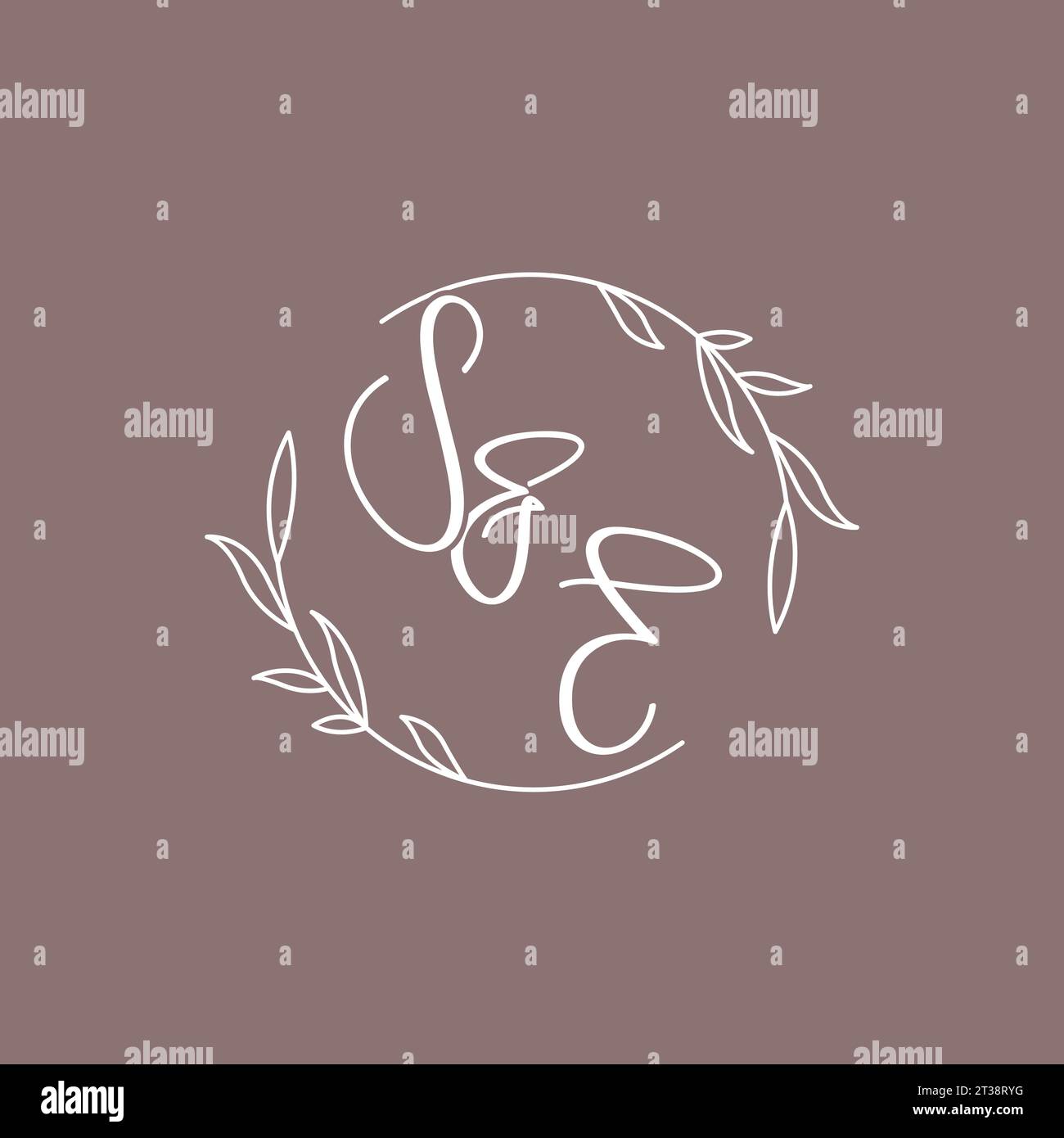 SE wedding initials monogram logo ideas vector graphic Stock Vector ...