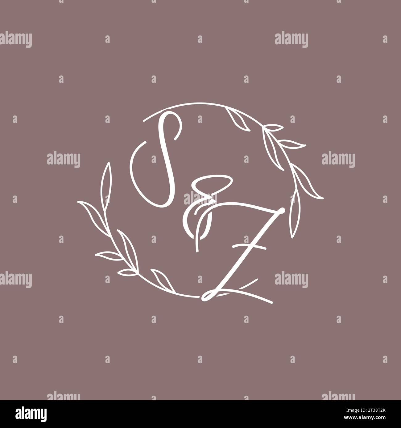 SZ wedding initials monogram logo ideas vector graphic Stock Vector Image & Art - Alamy