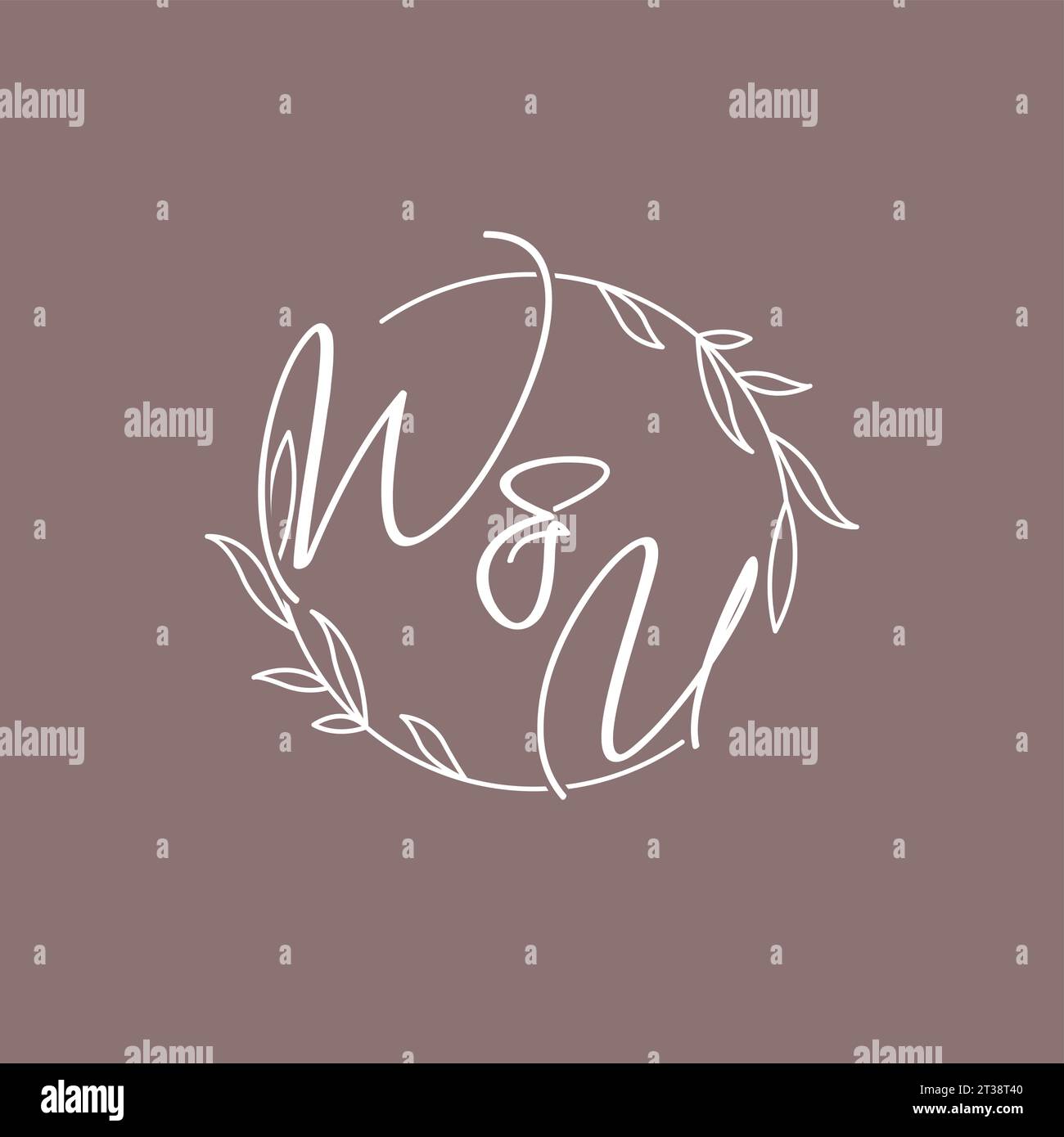 WU wedding initials monogram logo ideas vector graphic Stock Vector ...