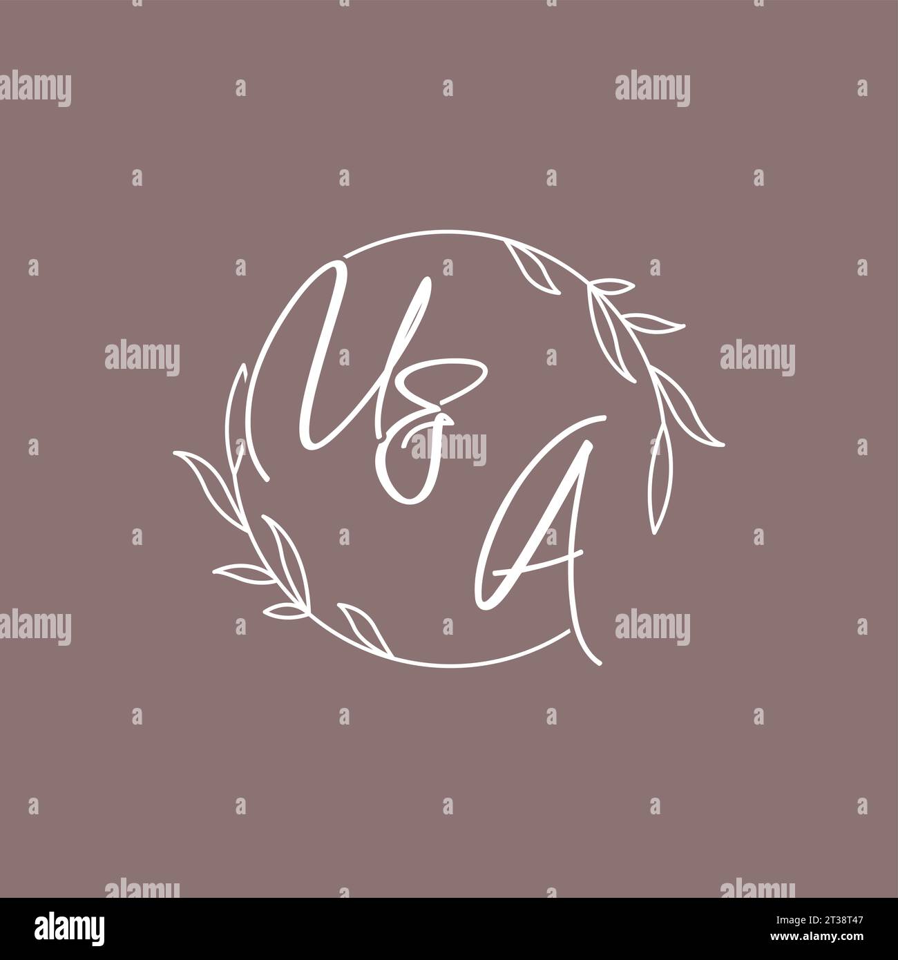 UA wedding initials monogram logo ideas vector graphic Stock Vector ...