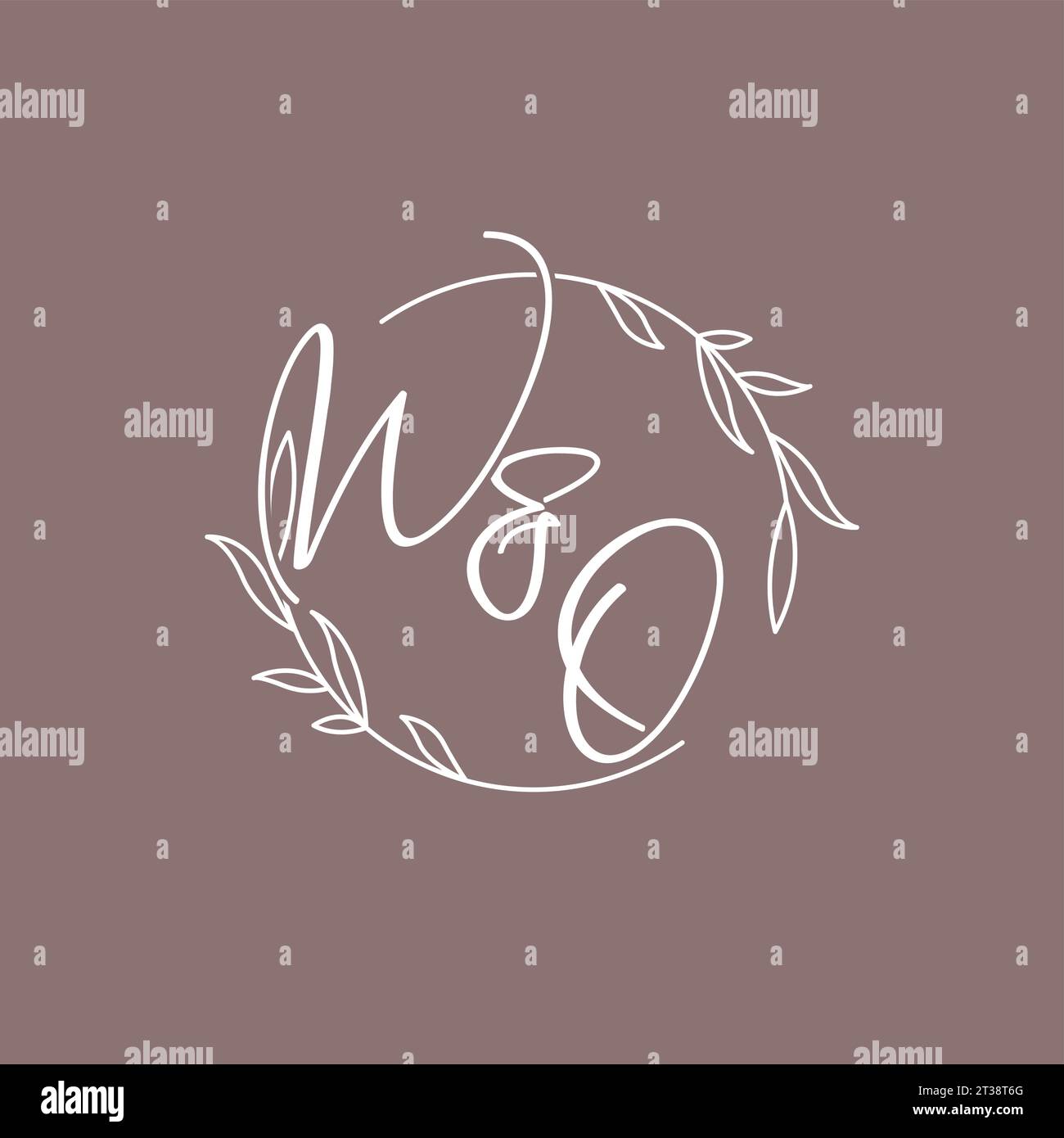 WO wedding initials monogram logo ideas vector graphic Stock Vector ...