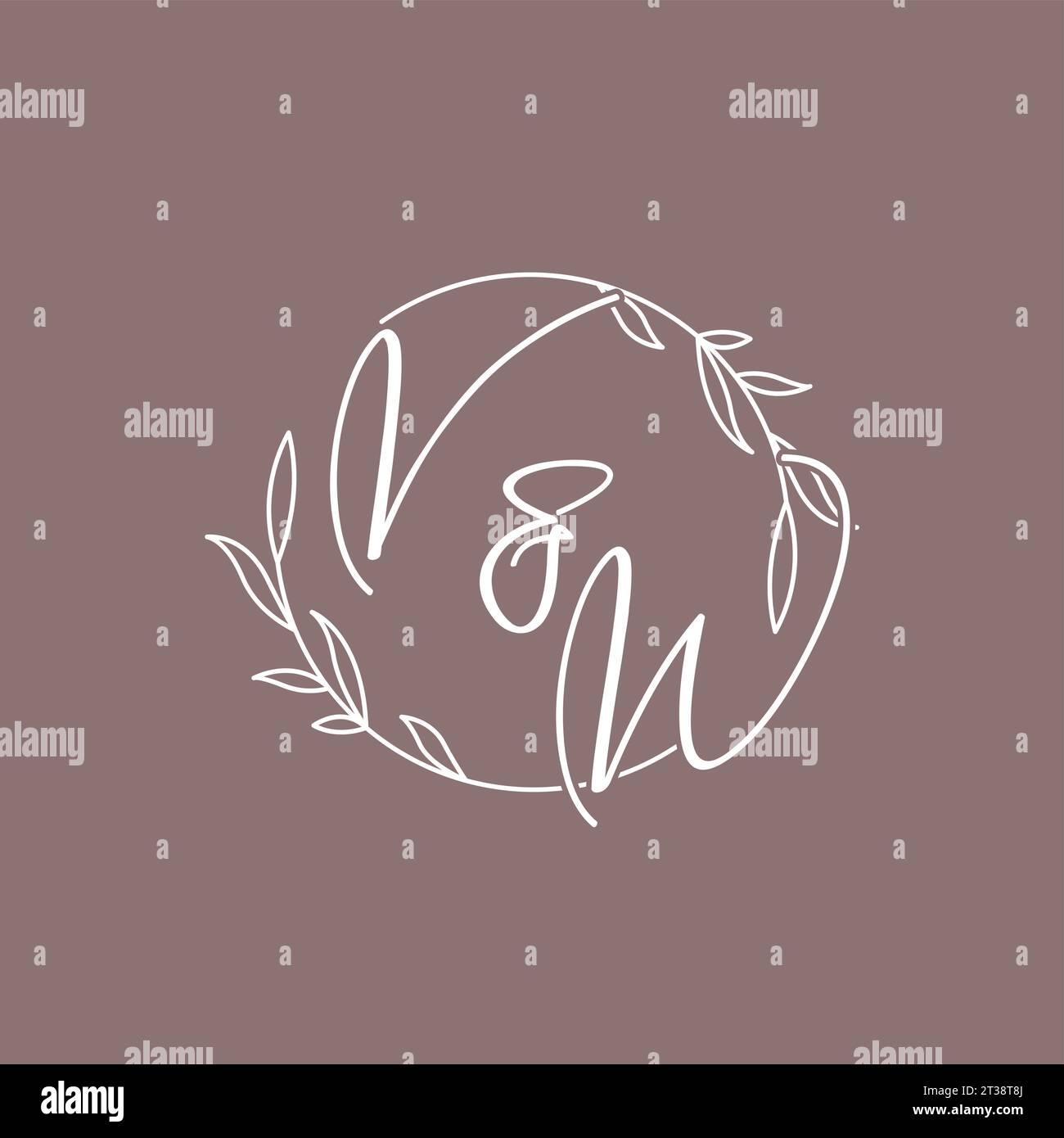 VW wedding initials monogram logo ideas vector graphic Stock Vector ...