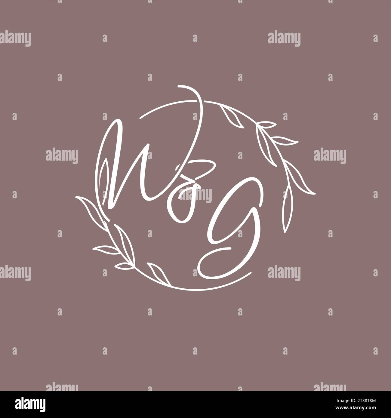 WG wedding initials monogram logo ideas vector graphic Stock Vector ...