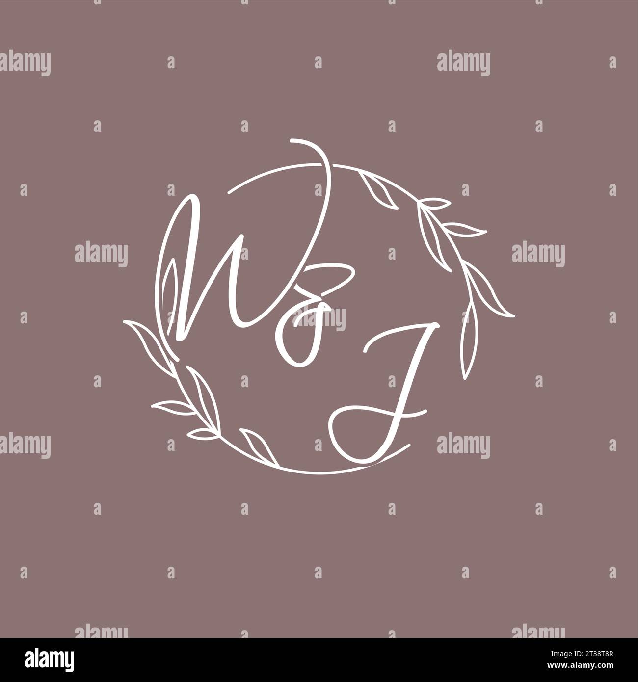 WJ wedding initials monogram logo ideas vector graphic Stock Vector ...