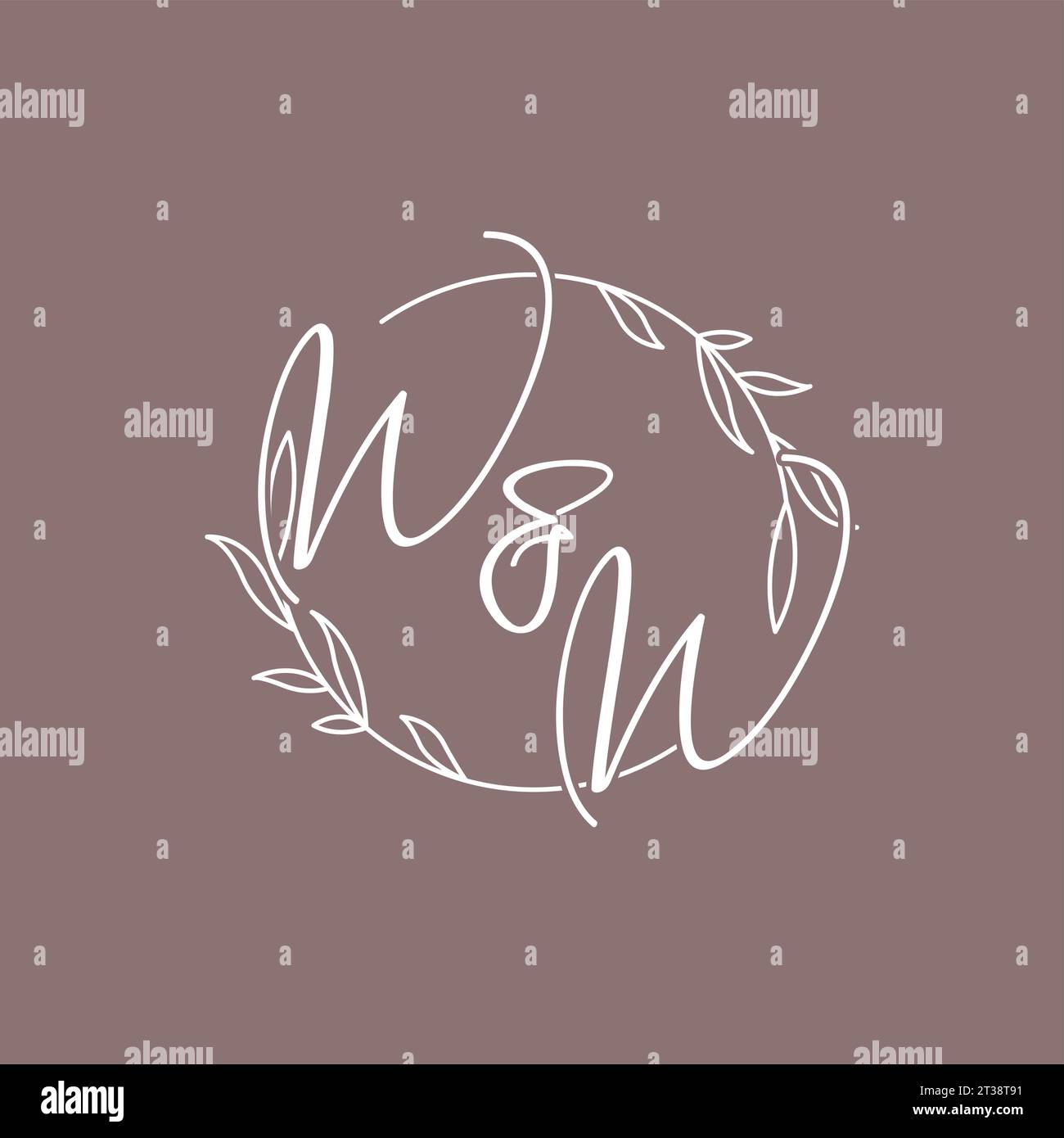 WW wedding initials monogram logo ideas vector graphic Stock Vector ...