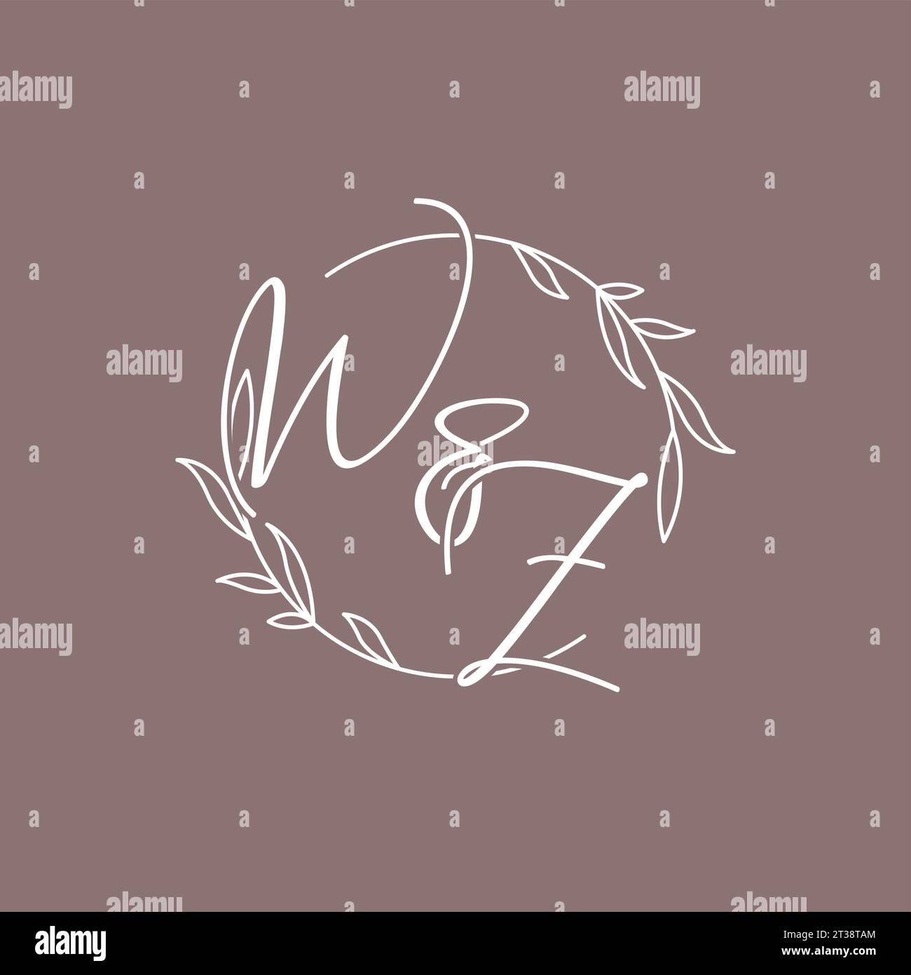WZ wedding initials monogram logo ideas vector graphic Stock Vector ...