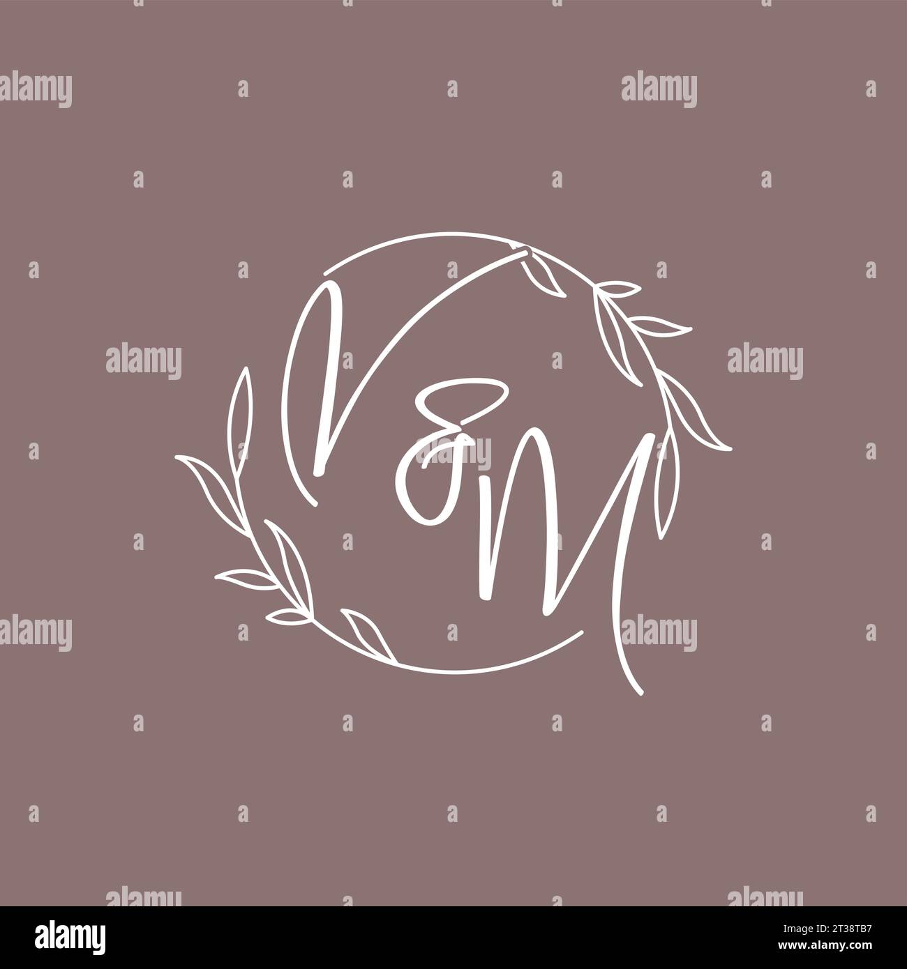 VM wedding initials monogram logo ideas vector graphic Stock Vector ...