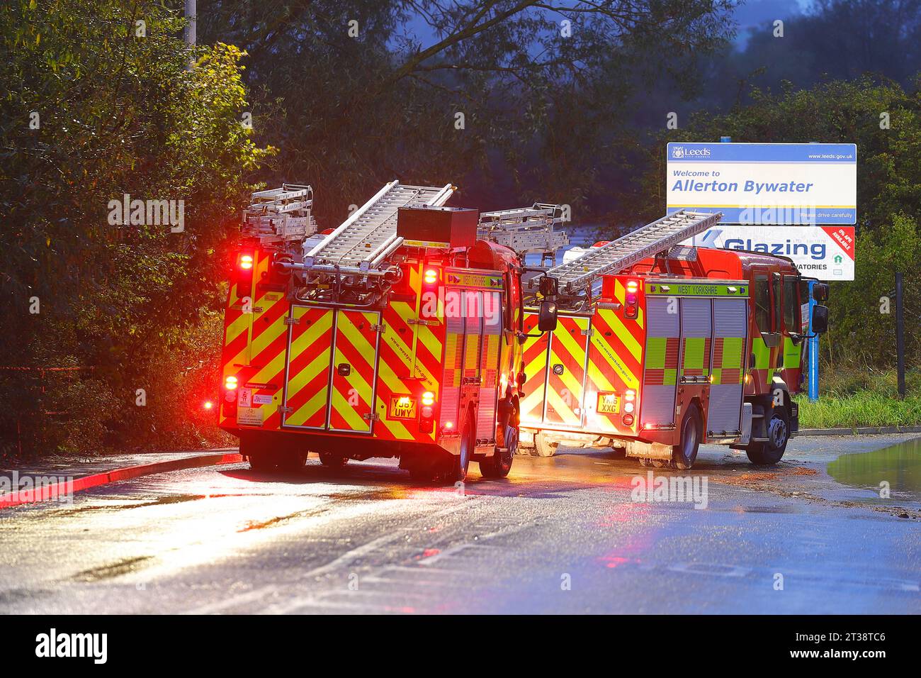 21st October Storm Babet flooding in Allerton Bywater,West Yorkshire,UK ...